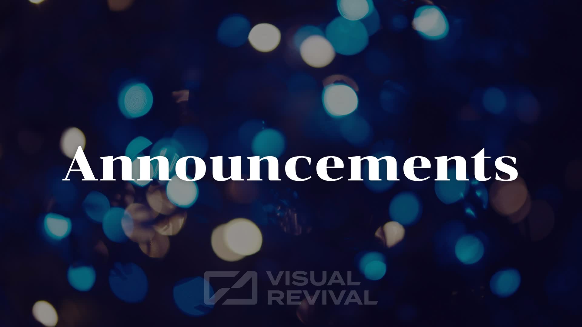 Christmas Lights Title Slide - Announcements | Visual Revival