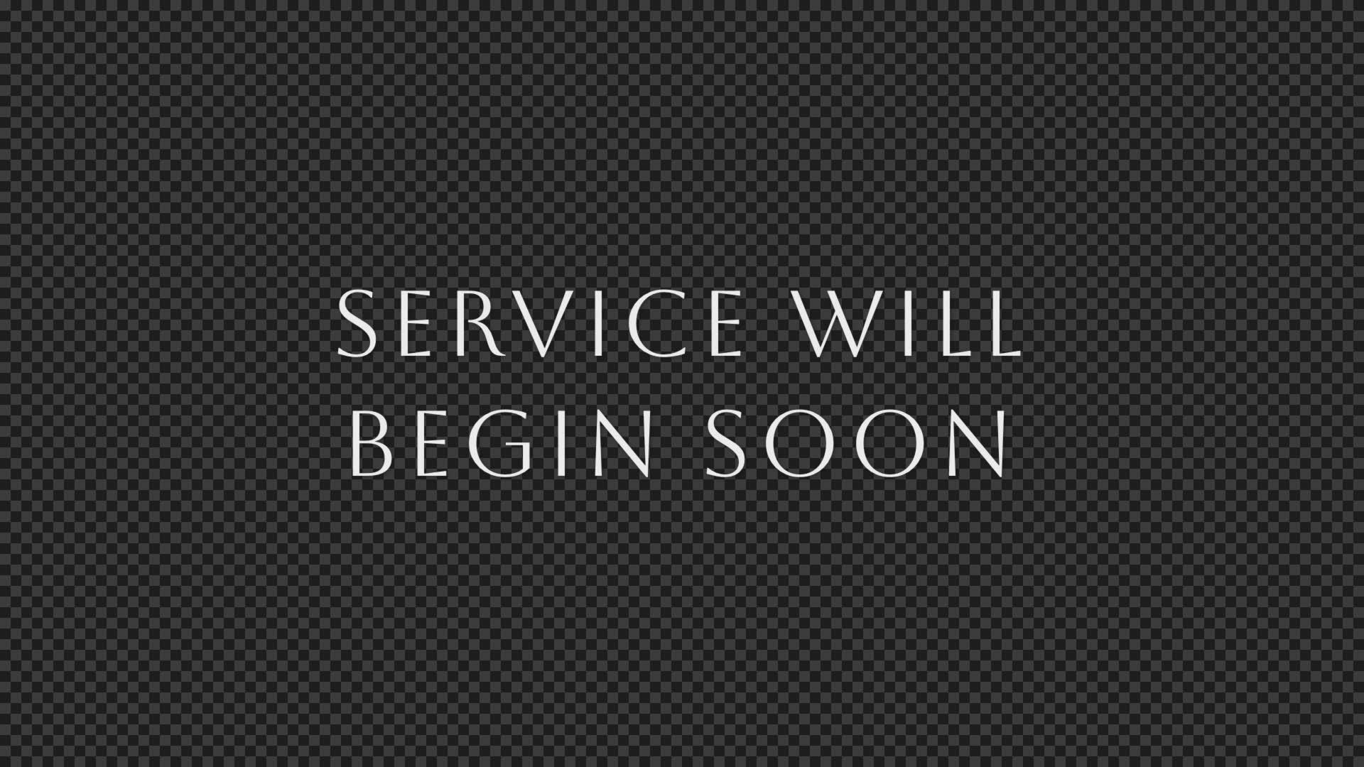 Snow Shimmer Title Overlay - Service Will Begin Soon | Visual Revival