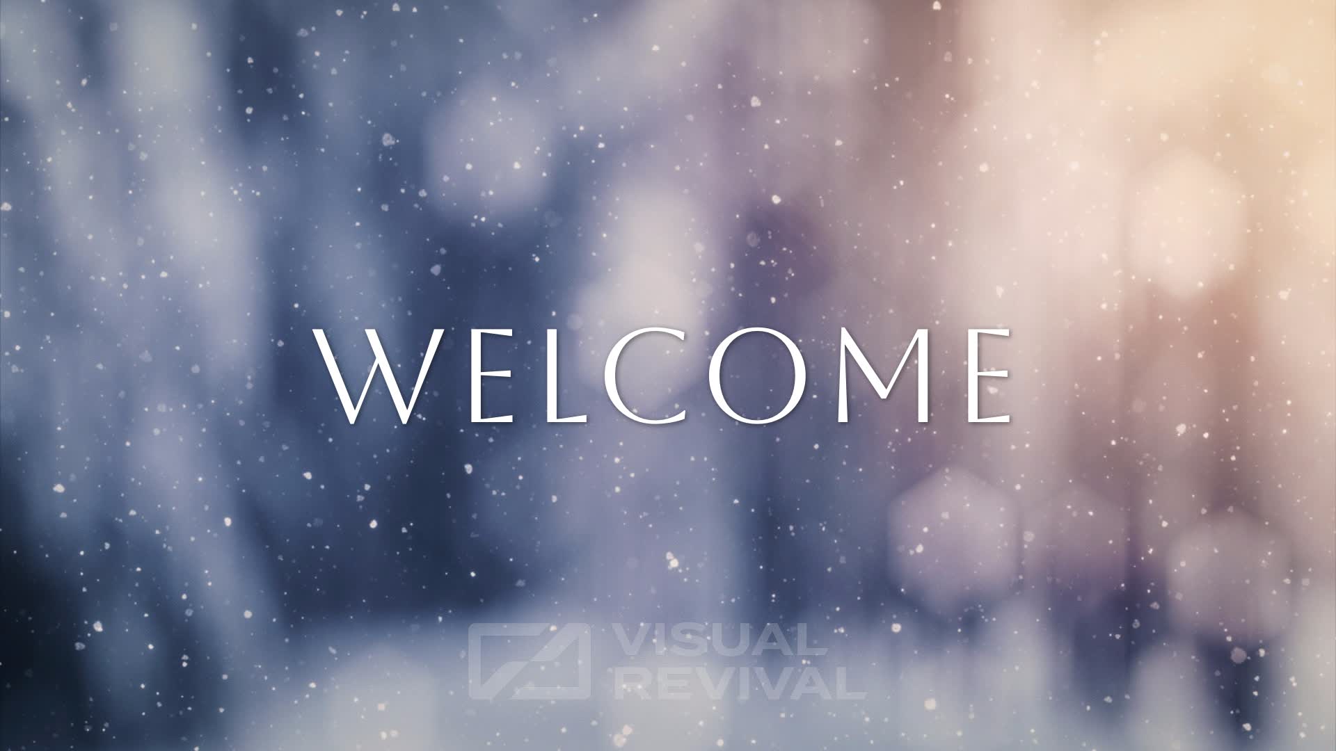 Snow Shimmer Title Slide - Welcome | Visual Revival