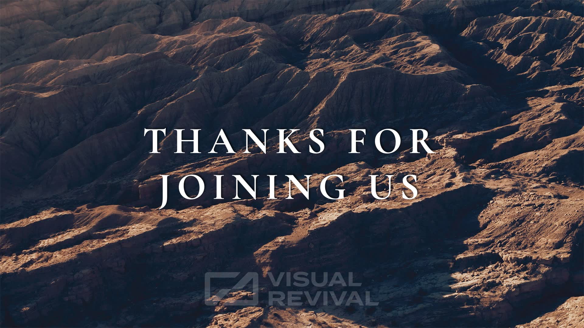 Canyon Views Title Slide - Thanks For Joining Us | Visual Revival