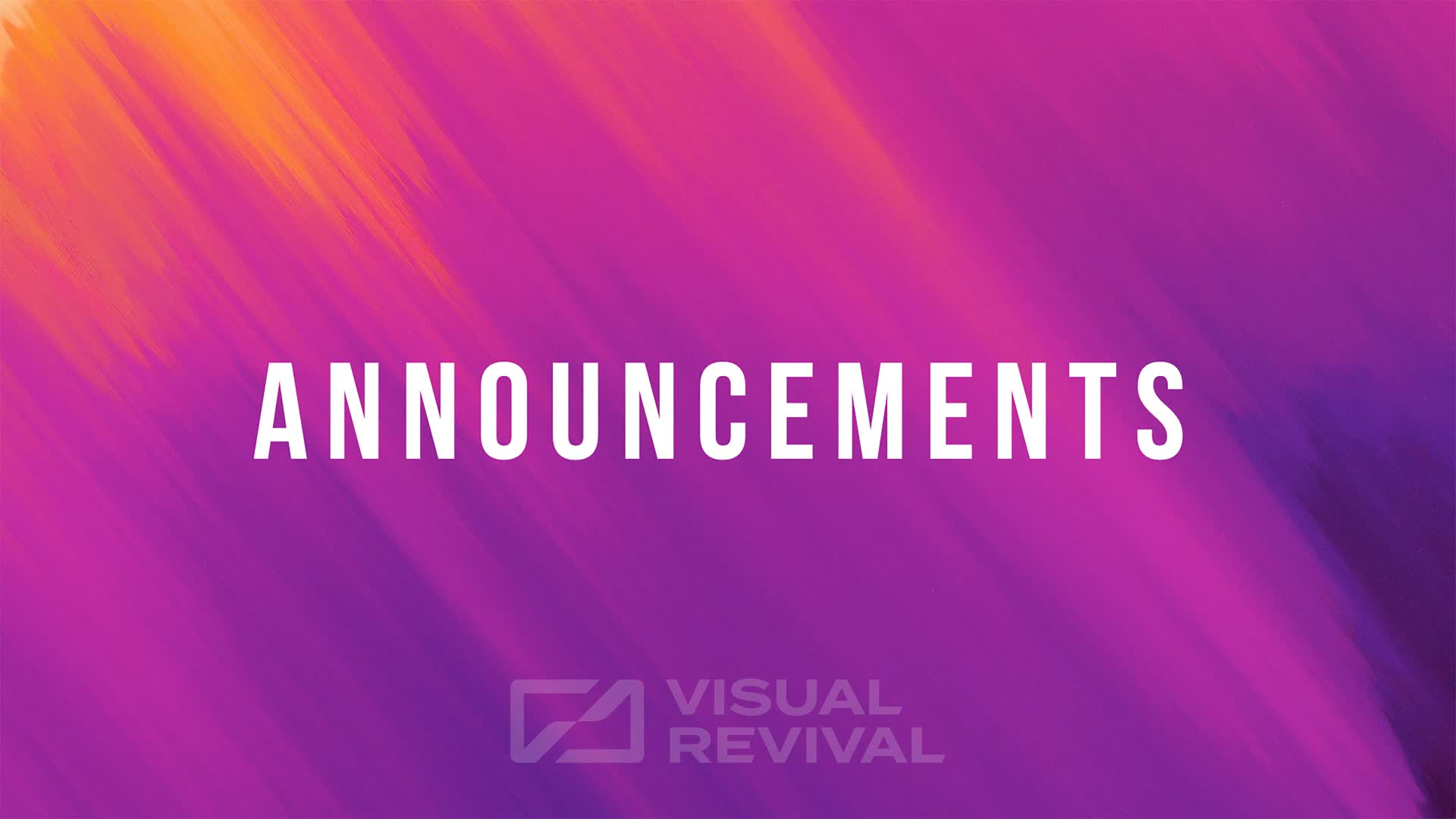 Color Sketch Title Slide - Announcements | Visual Revival