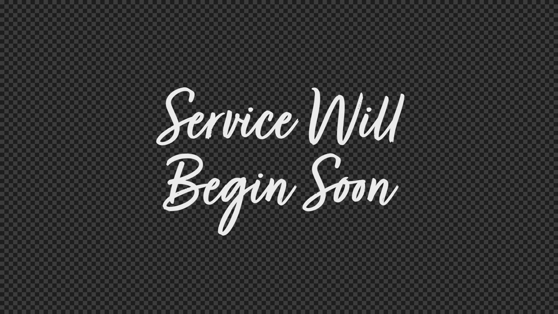 Color Edge Title Overlay - Service Will Begin Soon | Visual Revival
