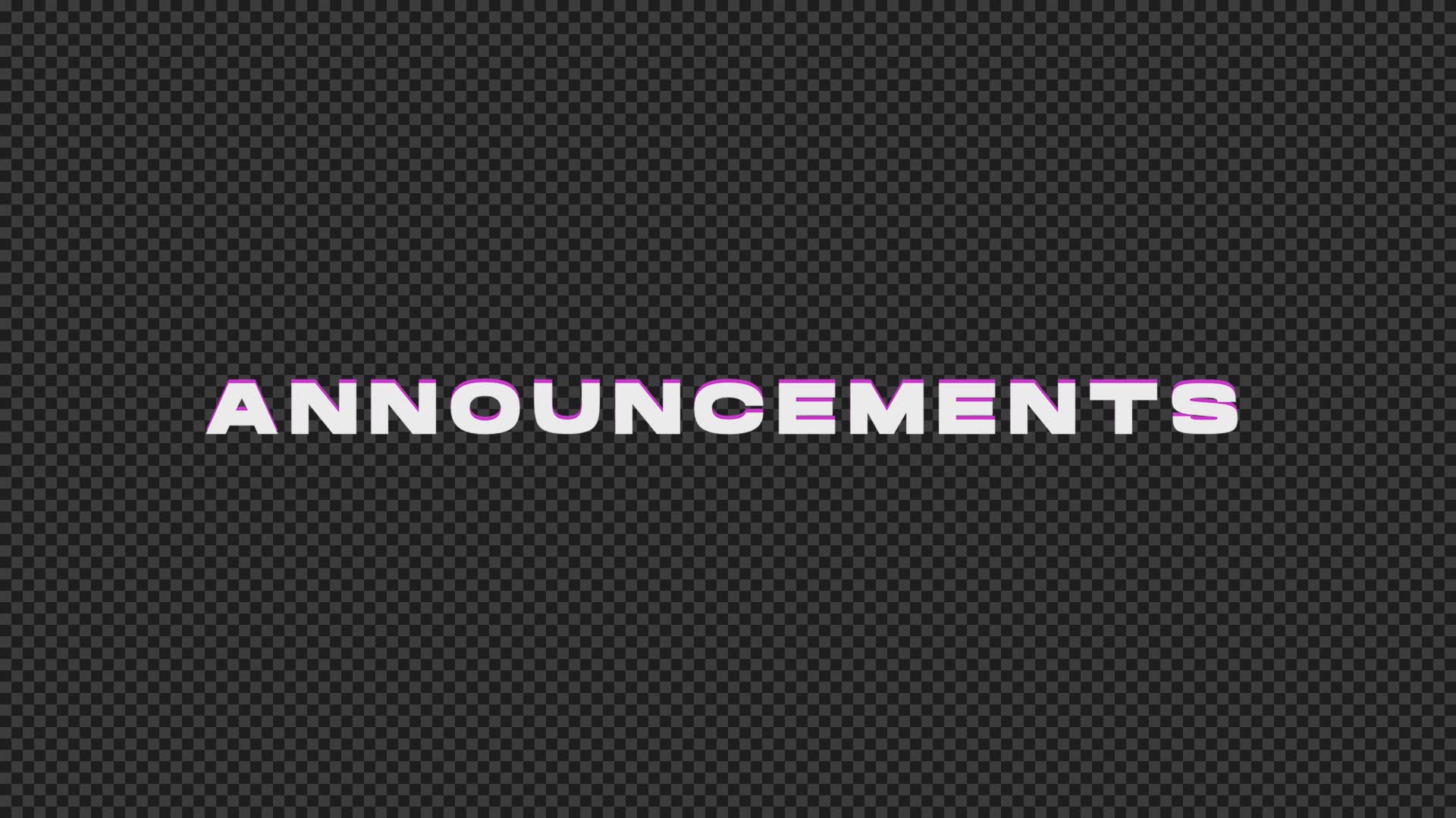 Color Cube 3D Title Overlay - Announcements | Visual Revival
