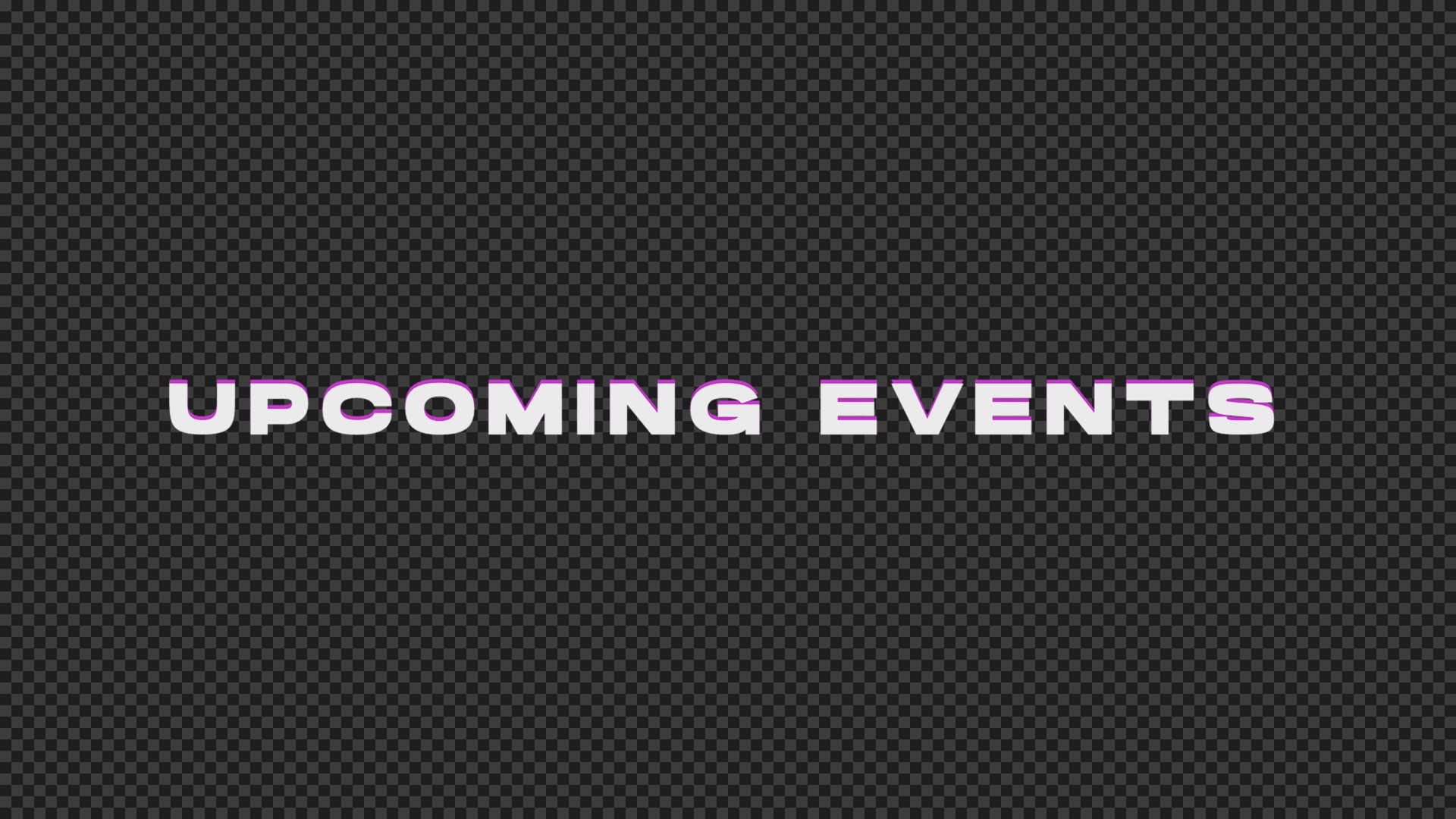 Color Cube 3D Title Overlay - Upcoming Events | Visual Revival