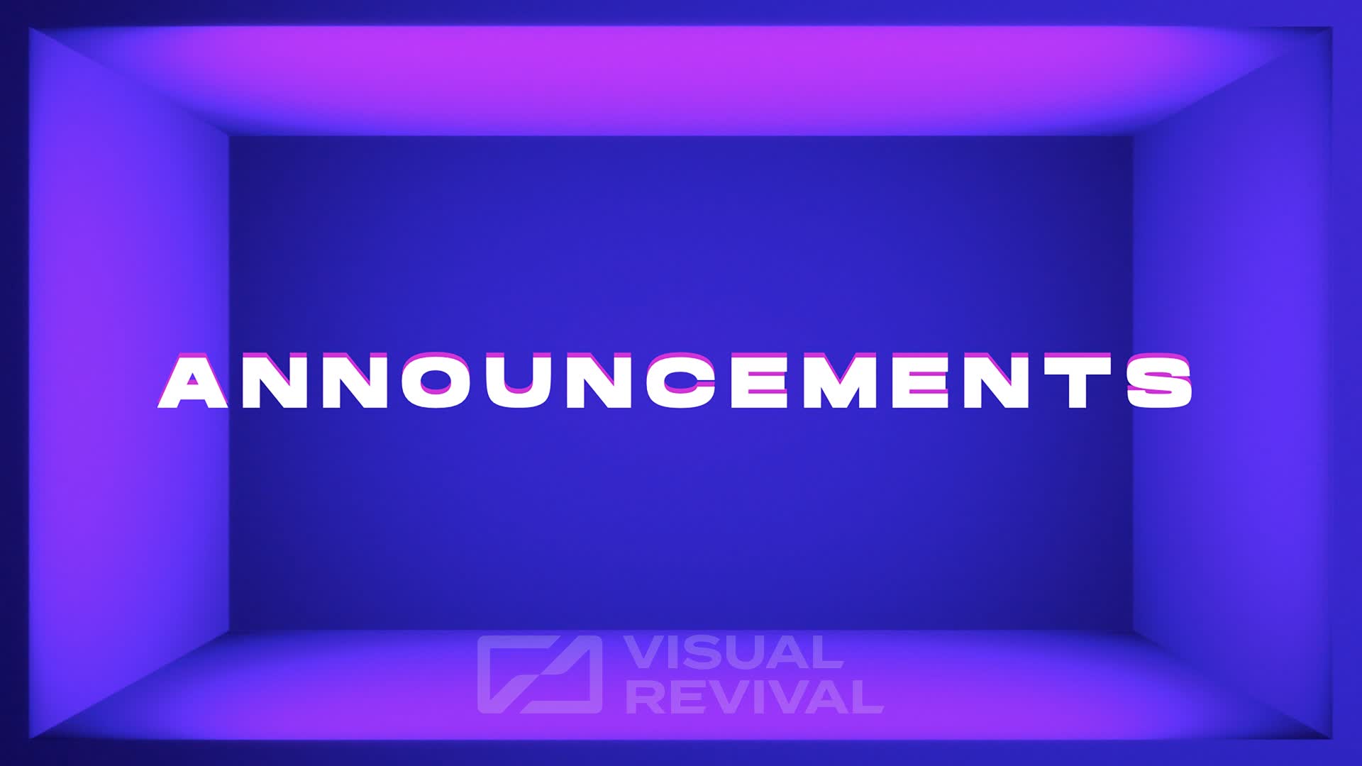 Color Cube 3D Title Slide - Announcements | Visual Revival
