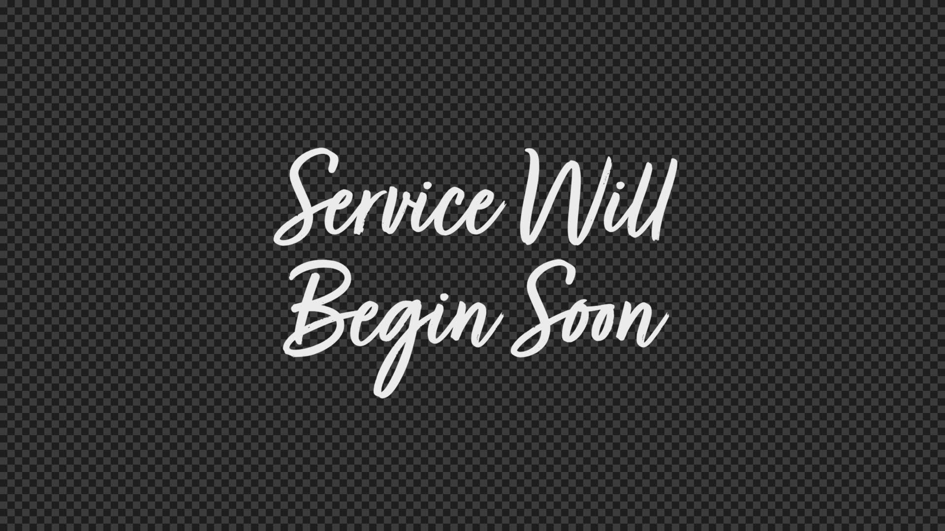 Ocean Sunset Title Overlay - Service Will Begin Soon | Visual Revival