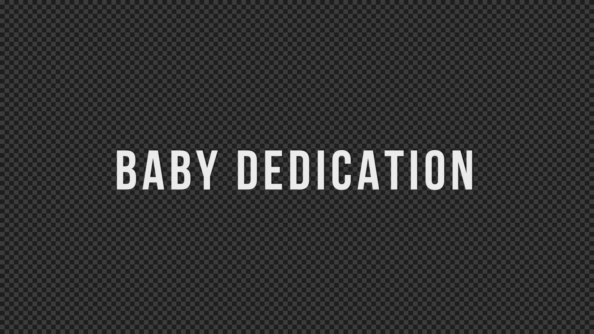 Redwood Title Overlay - Baby Dedication | Visual Revival