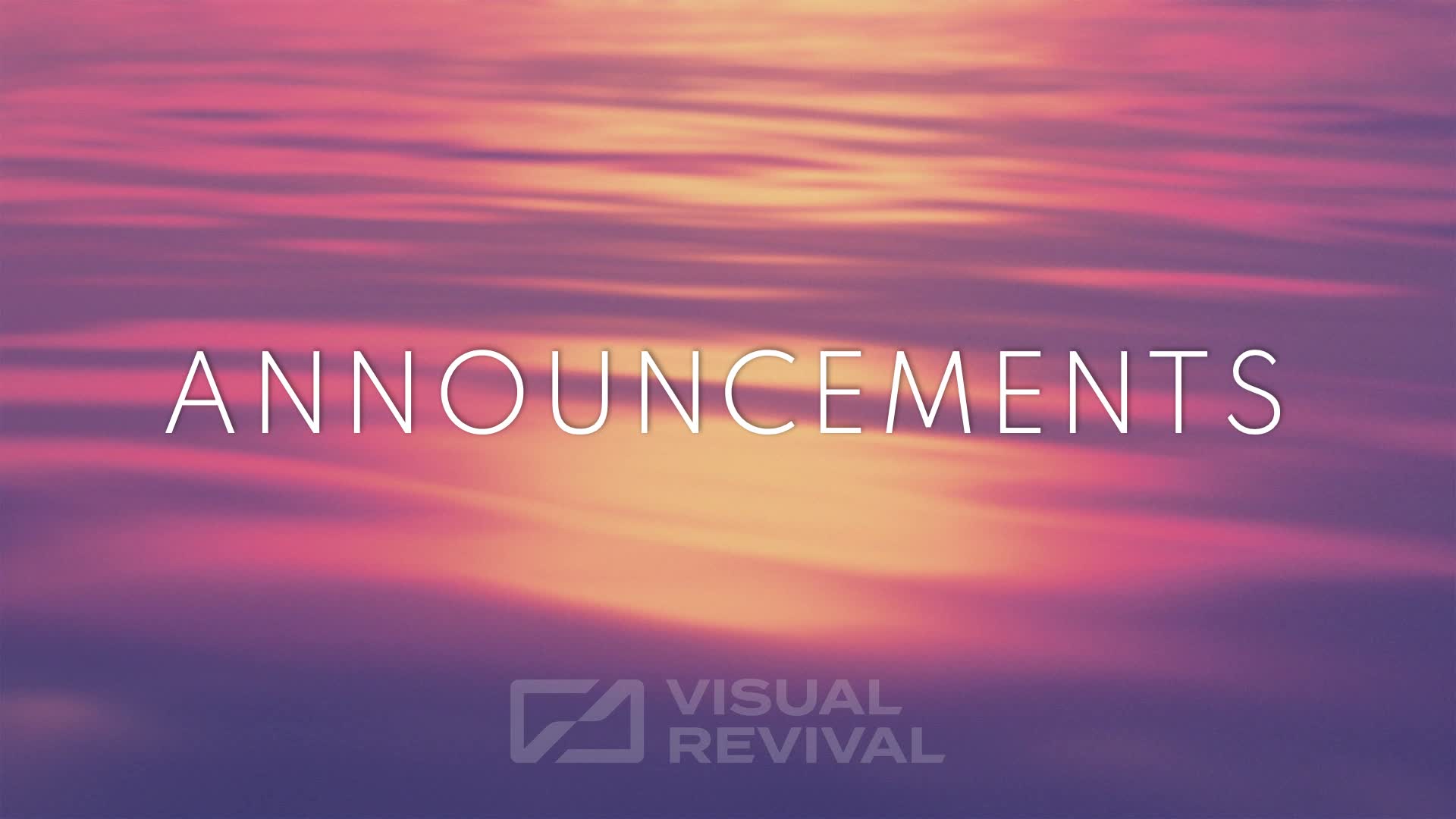 Adrift Title Slide - Announcements | Visual Revival