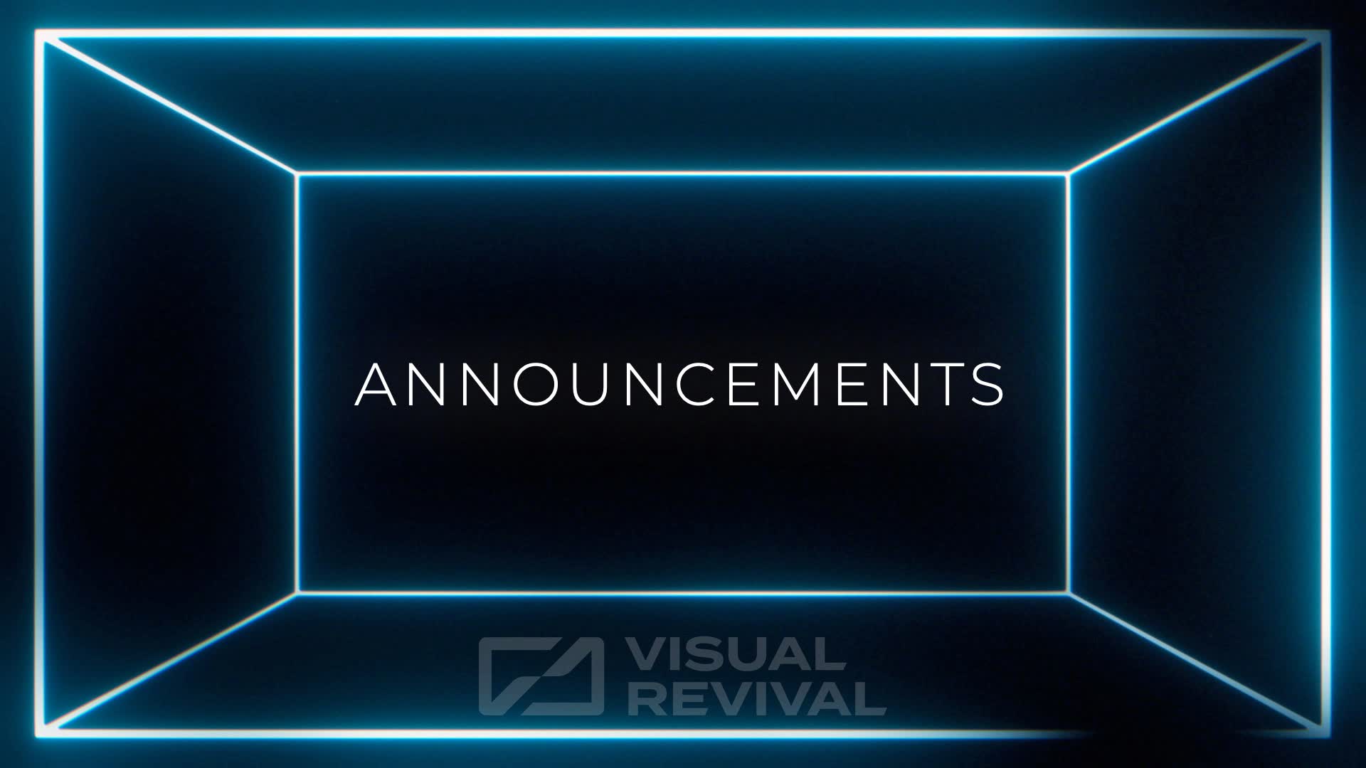 Retro Frame 3D Title Slide - Announcements | Visual Revival