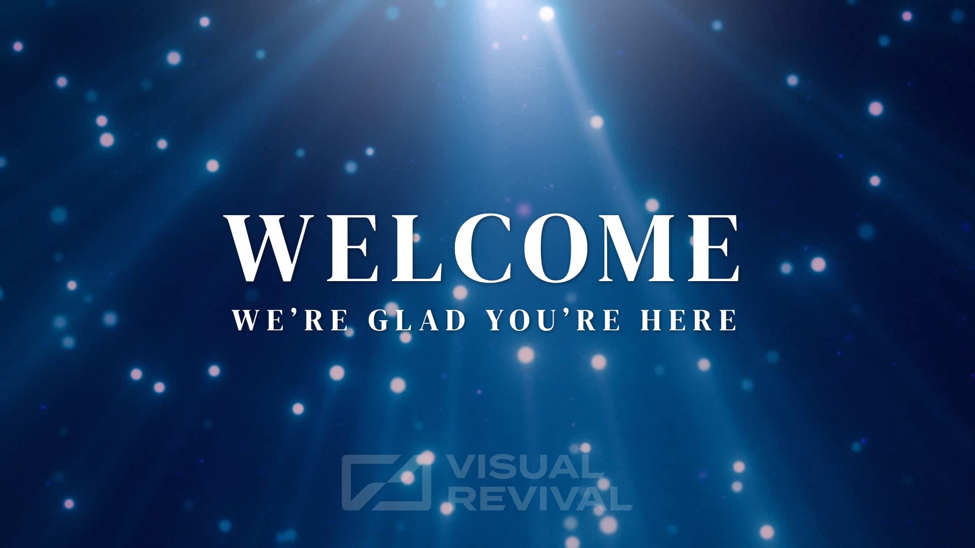 Joyful Lights Title Slide - Welcome We're Glad You're Here | Visual Revival
