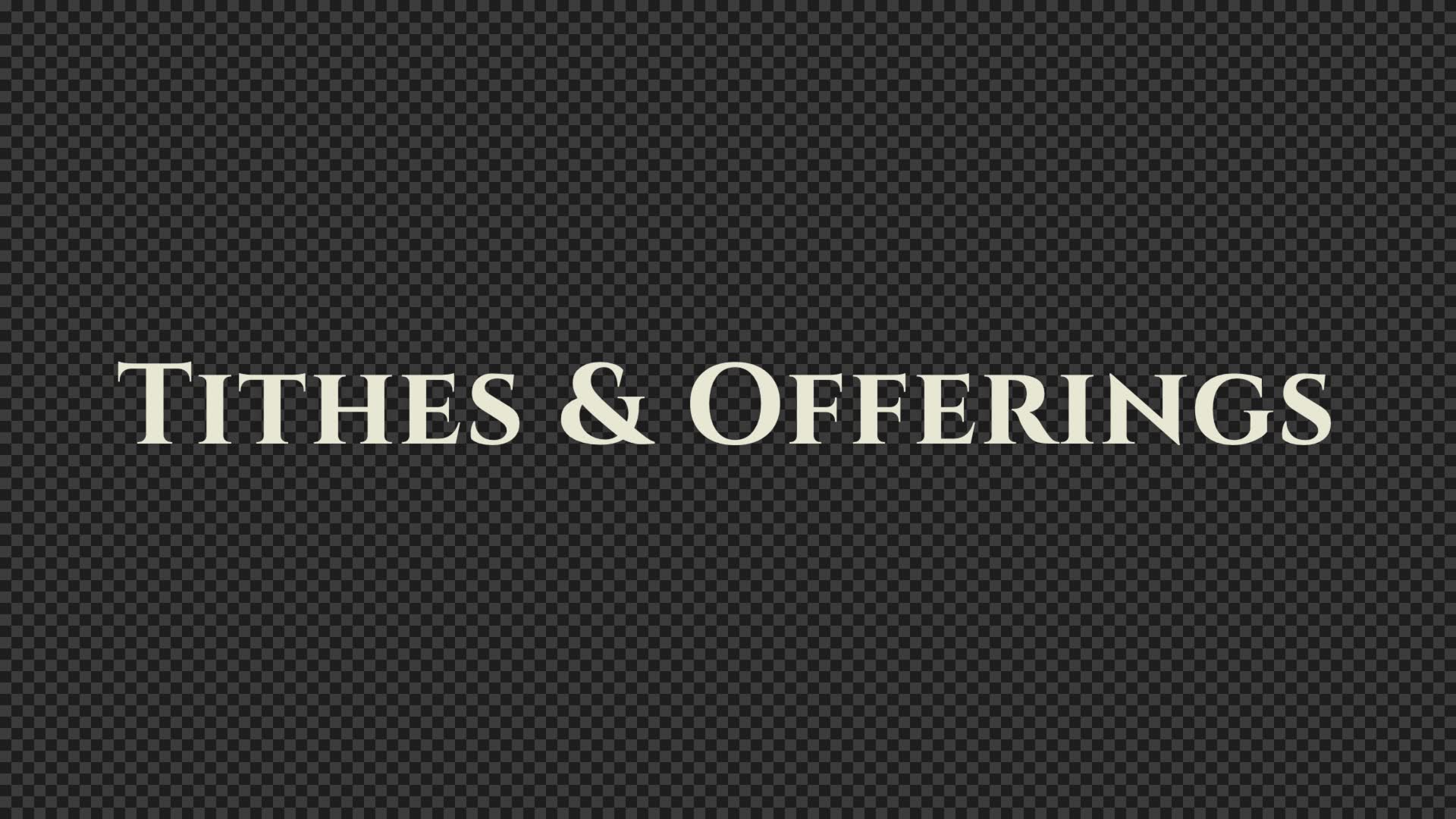 Winter Peaks Title Overlay - Tithes And Offerings | Visual Revival
