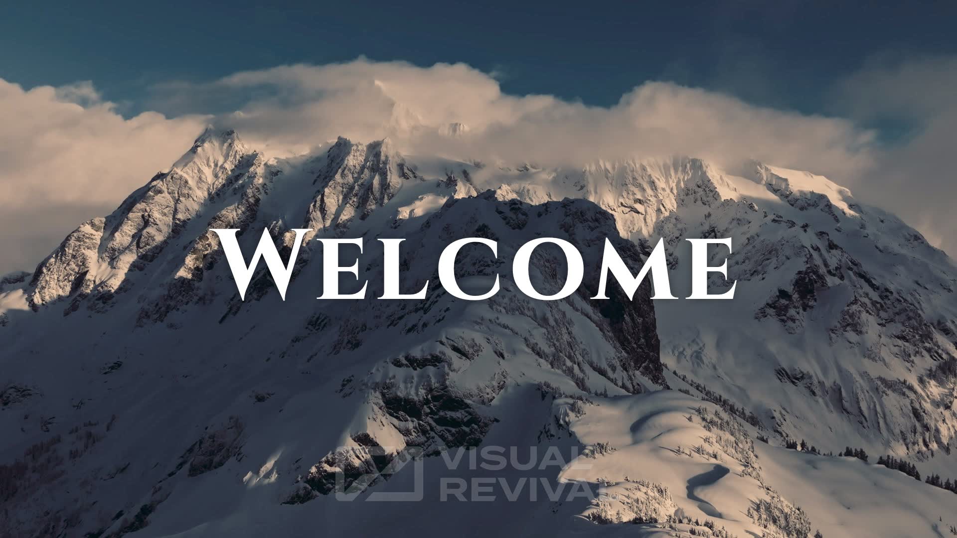 Winter Peaks Title Slide - Welcome | Visual Revival