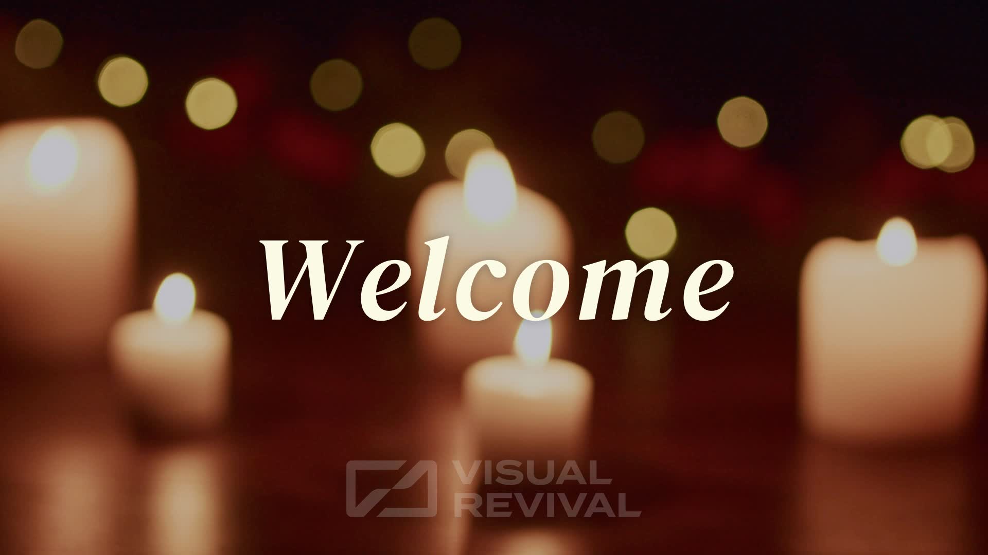Christmas Candlelight Title Slide - Welcome | Visual Revival