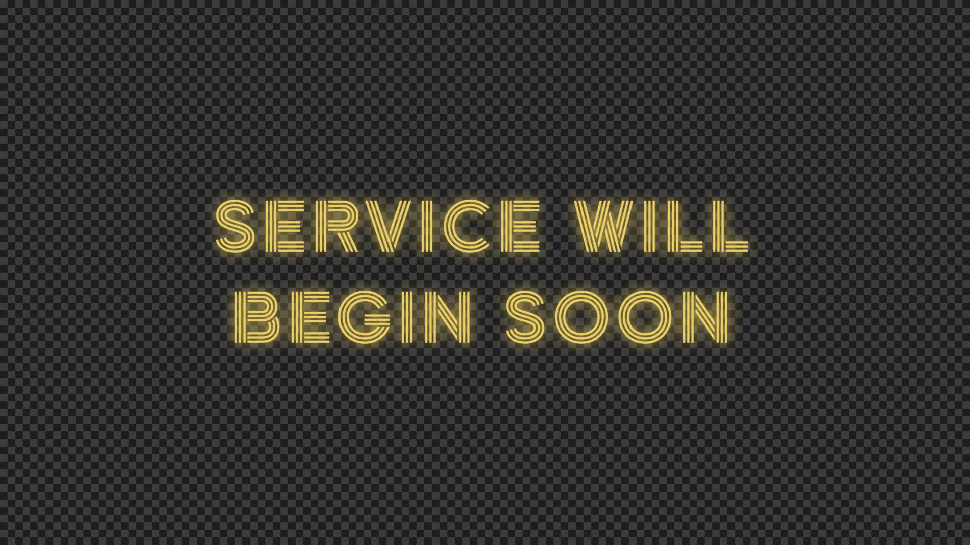 Infinite Contour Title Overlay - Service Will Begin Soon | Visual Revival