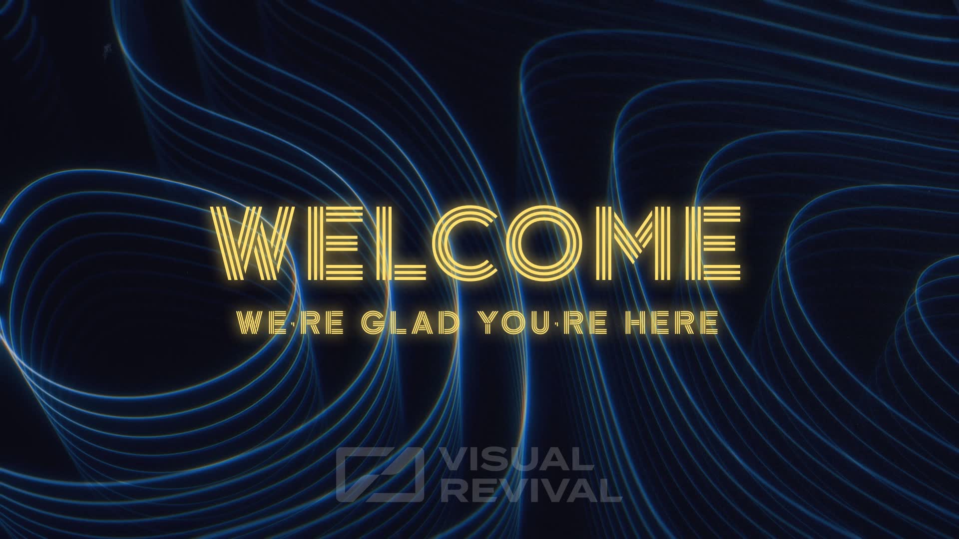 Infinite Contour Title Slide - Welcome We're Glad You're Here | Visual ...