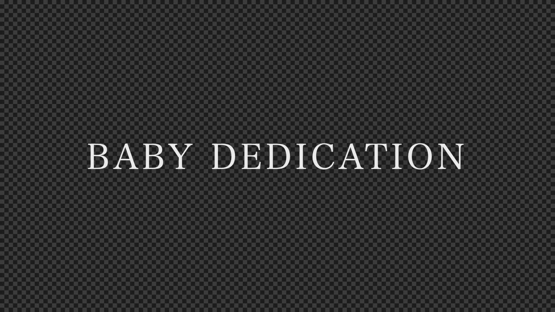 Mountain Glade Title Overlay - Baby Dedication | Visual Revival