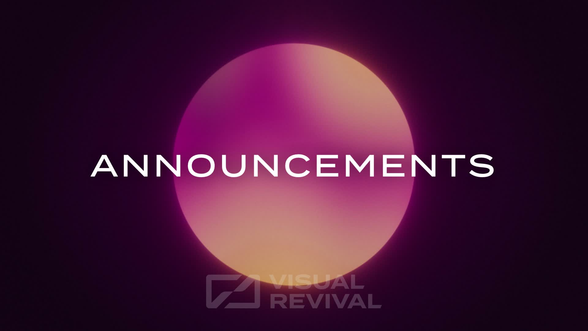 Ethereal Forms Title Slide - Announcements | Visual Revival