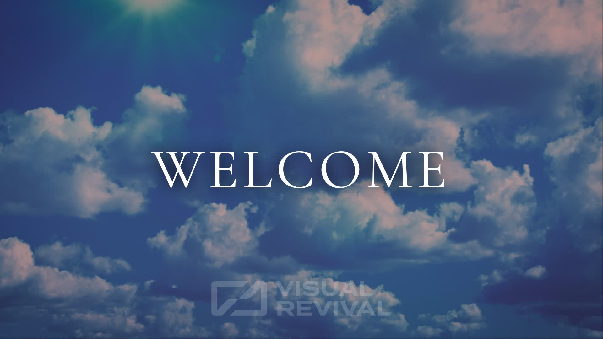 Vivid Skies Title Slide - Welcome | Visual Revival