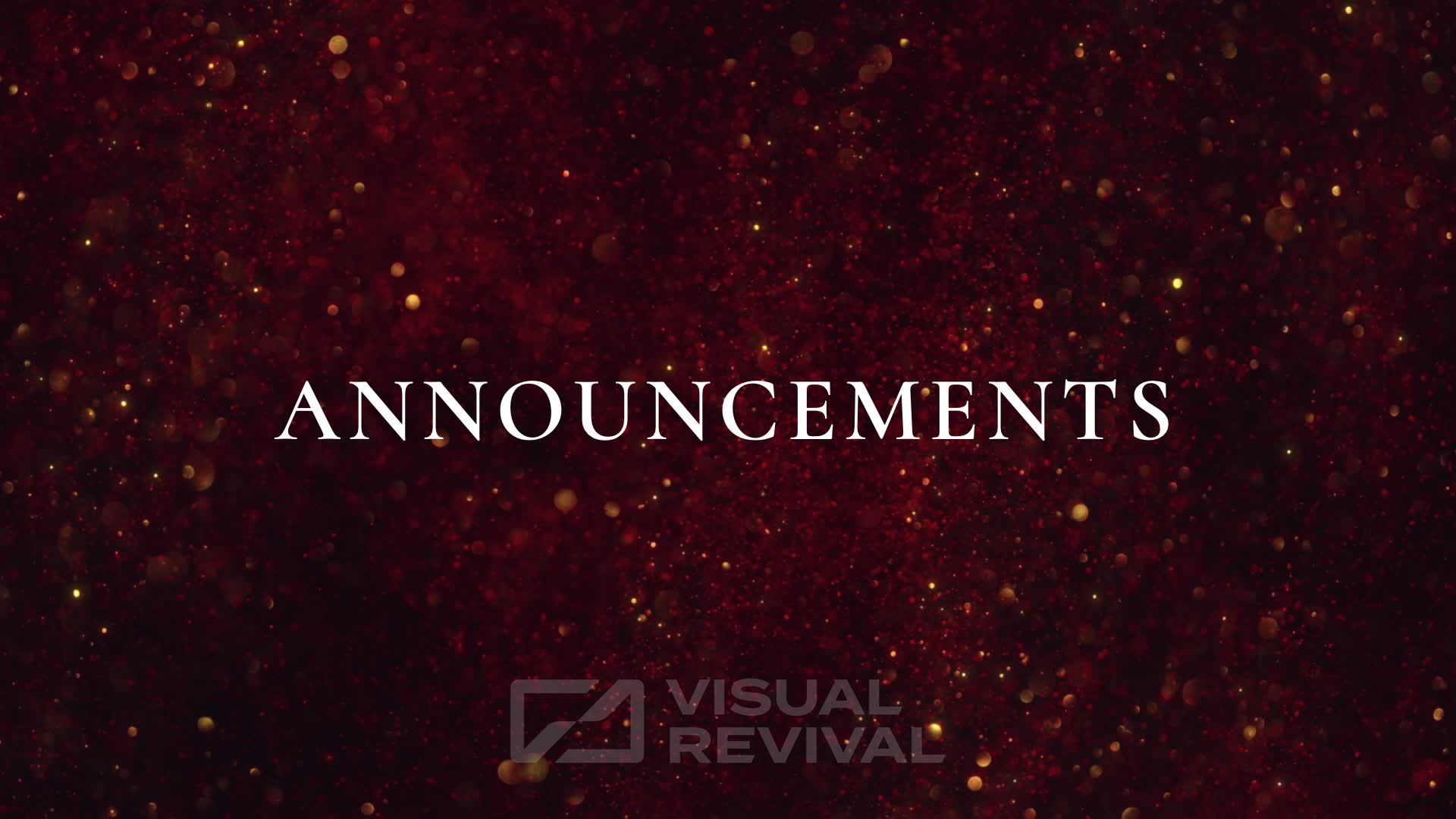 Stardust Title Slide - Announcements | Visual Revival