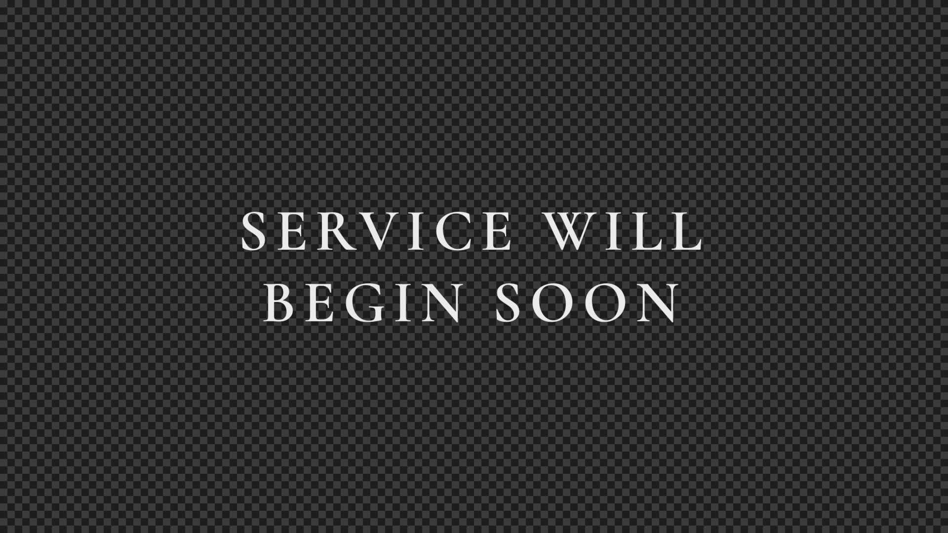 Stardust Gold Title Overlay - Service Will Begin Soon | Visual Revival