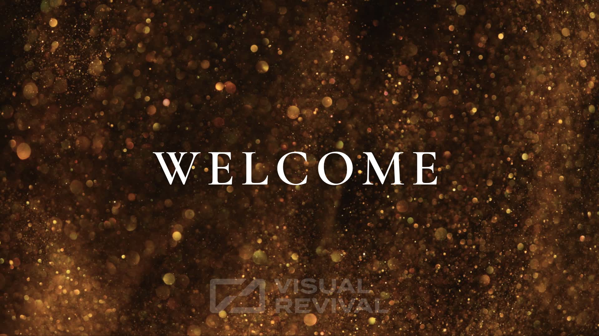 Stardust Gold Title Slide - Welcome | Visual Revival