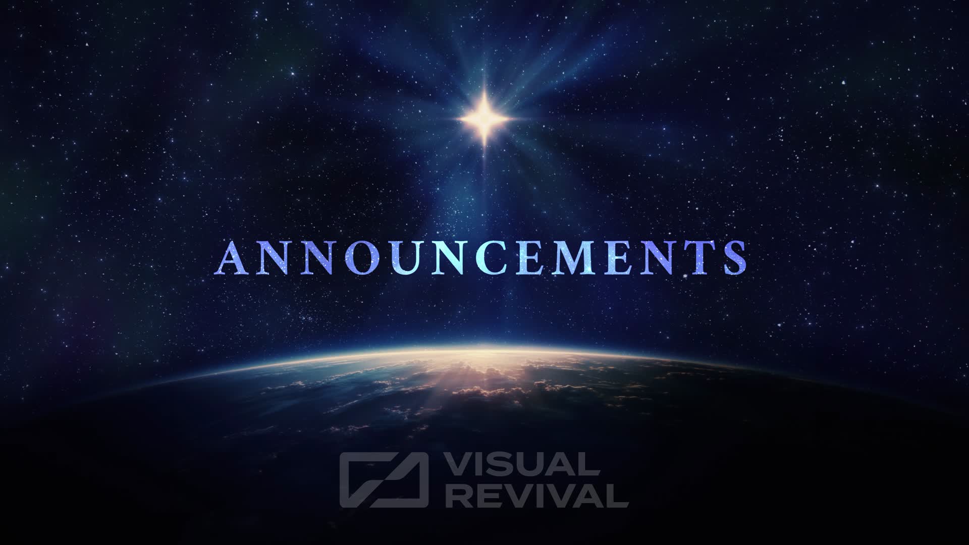 The North Star Title Slide - Announcements | Visual Revival