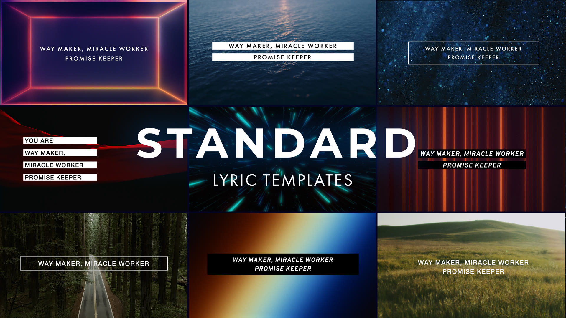 Standard Lyric Templates | Visual Revival