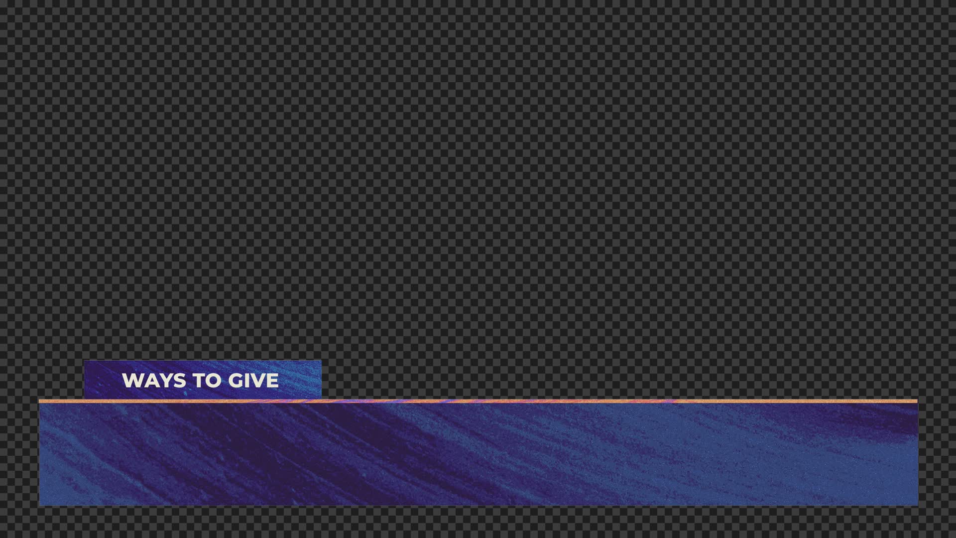 Retro Texture Lower Third - Ways To Give | Visual Revival
