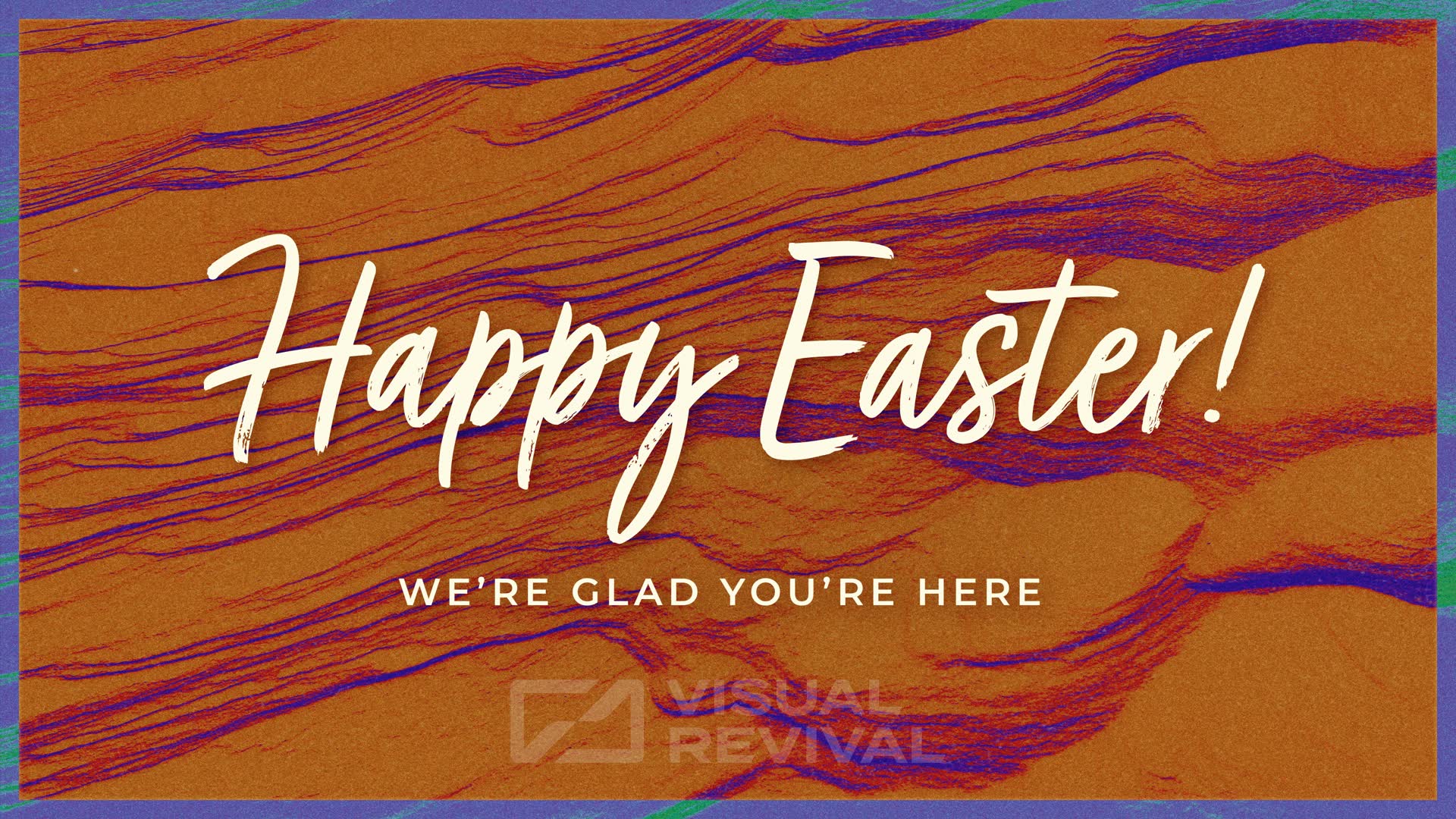Retro Texture Service Slide - Happy Easter | Visual Revival