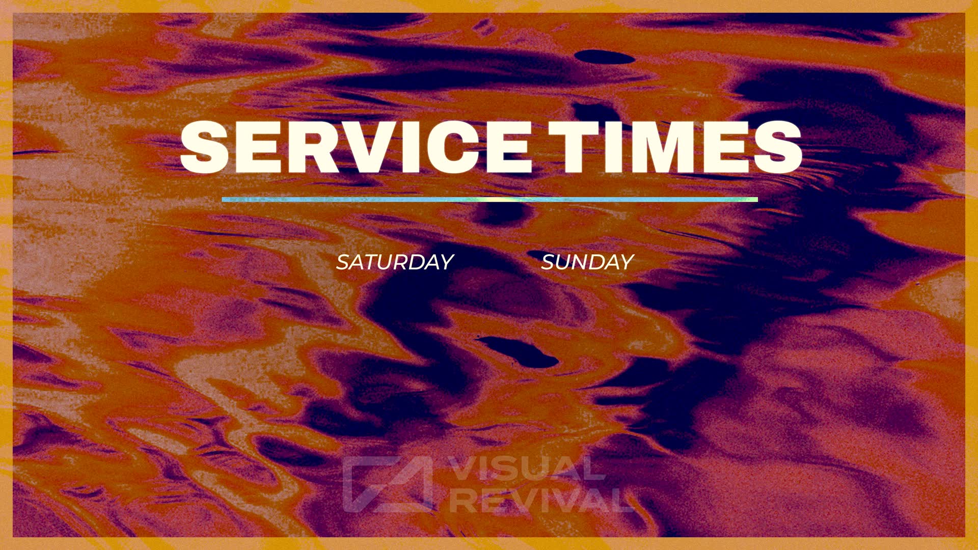 Retro Texture Service Slide - Service Times | Visual Revival