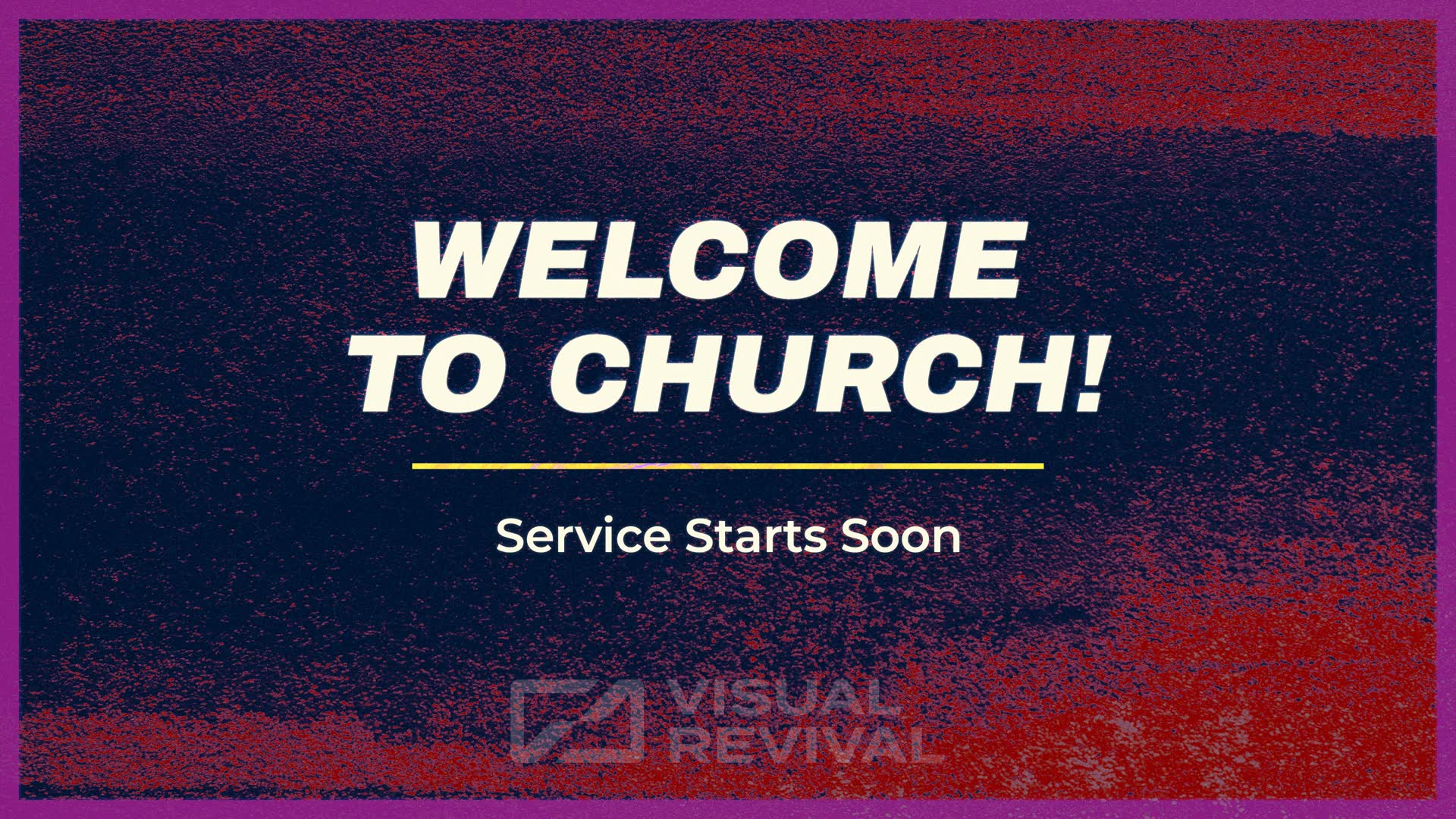 Retro Texture Service Slide - Welcome To Church | Visual Revival