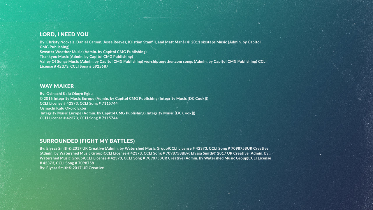 Gradient Service Slide - Credits | Visual Revival