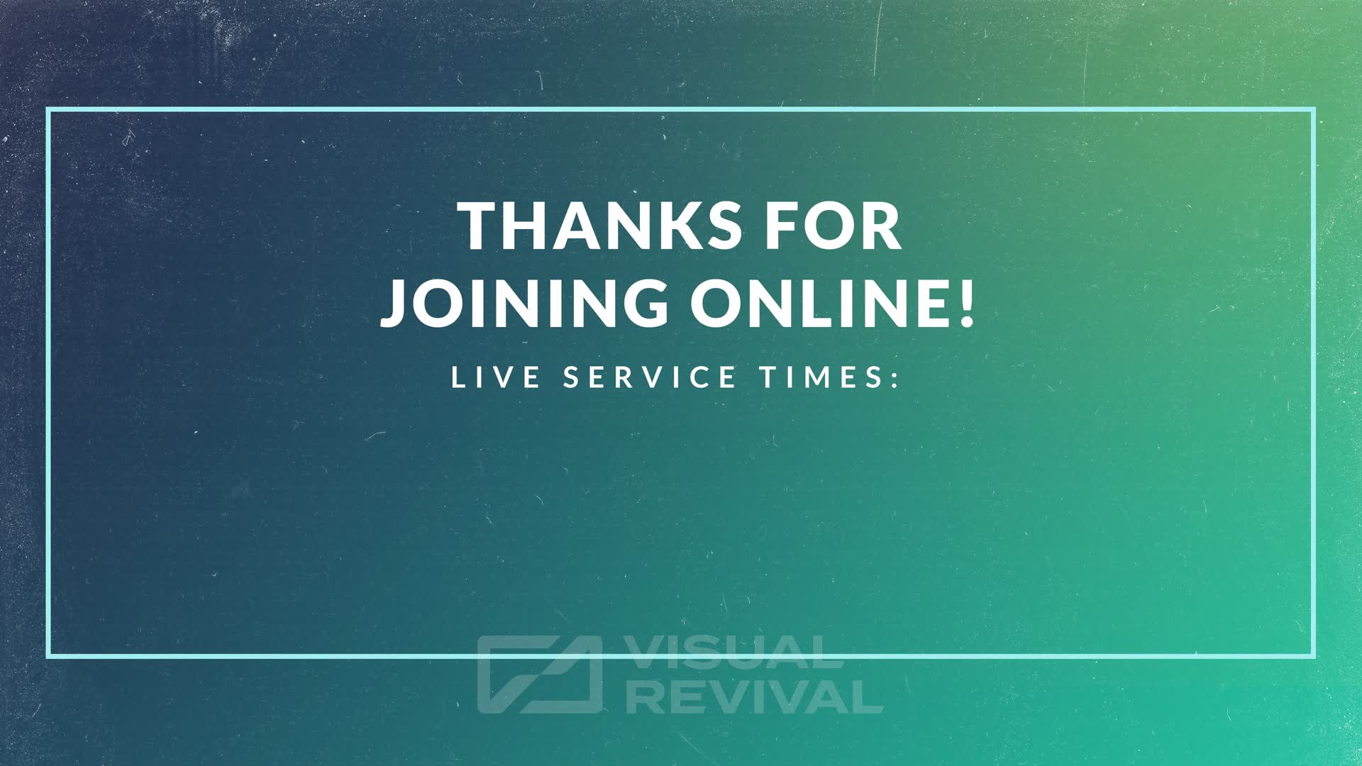 Gradient Service Slide - Service Times | Visual Revival