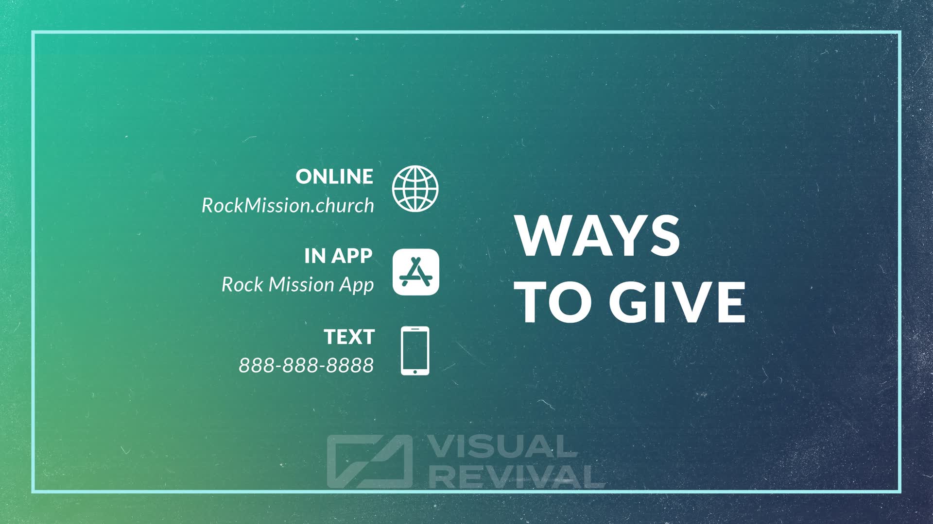 Gradient Service Slide - Ways To Give | Visual Revival