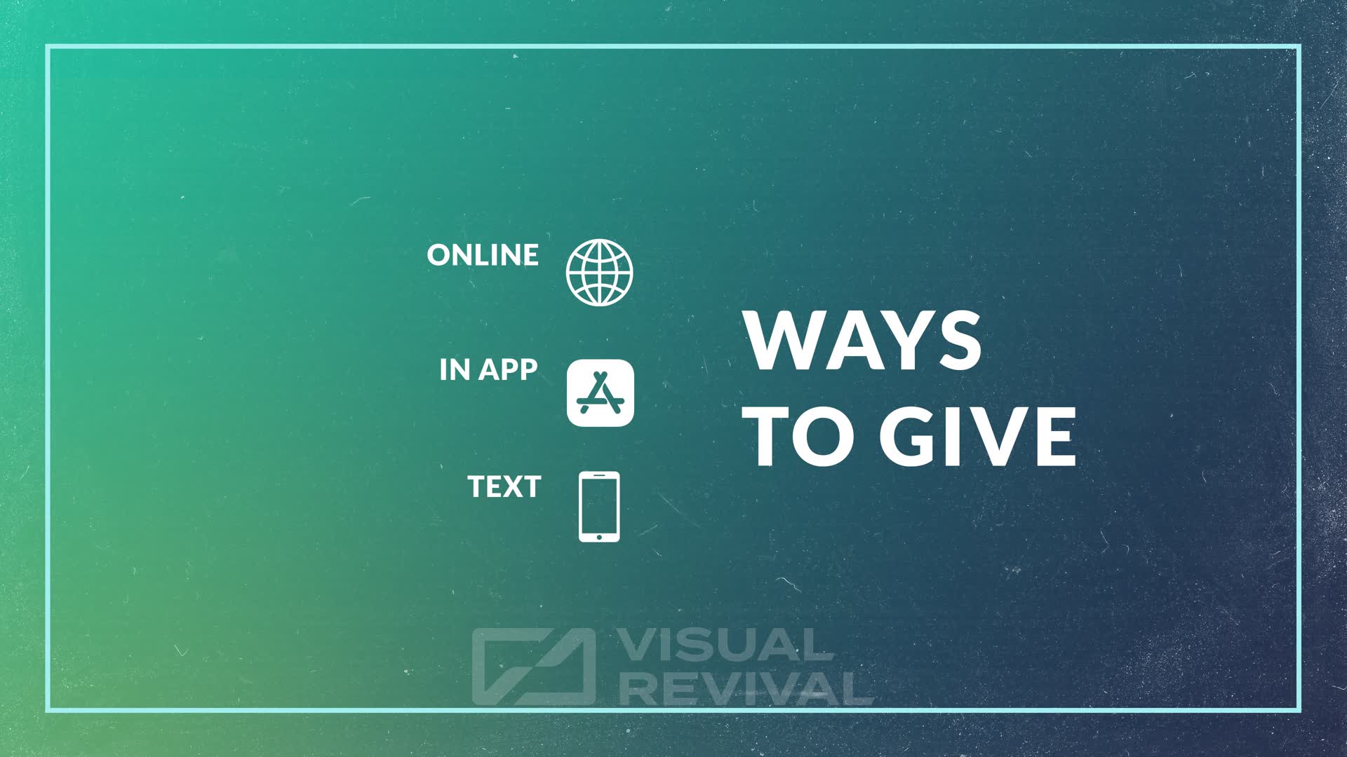 Gradient Service Slide - Ways To Give | Visual Revival