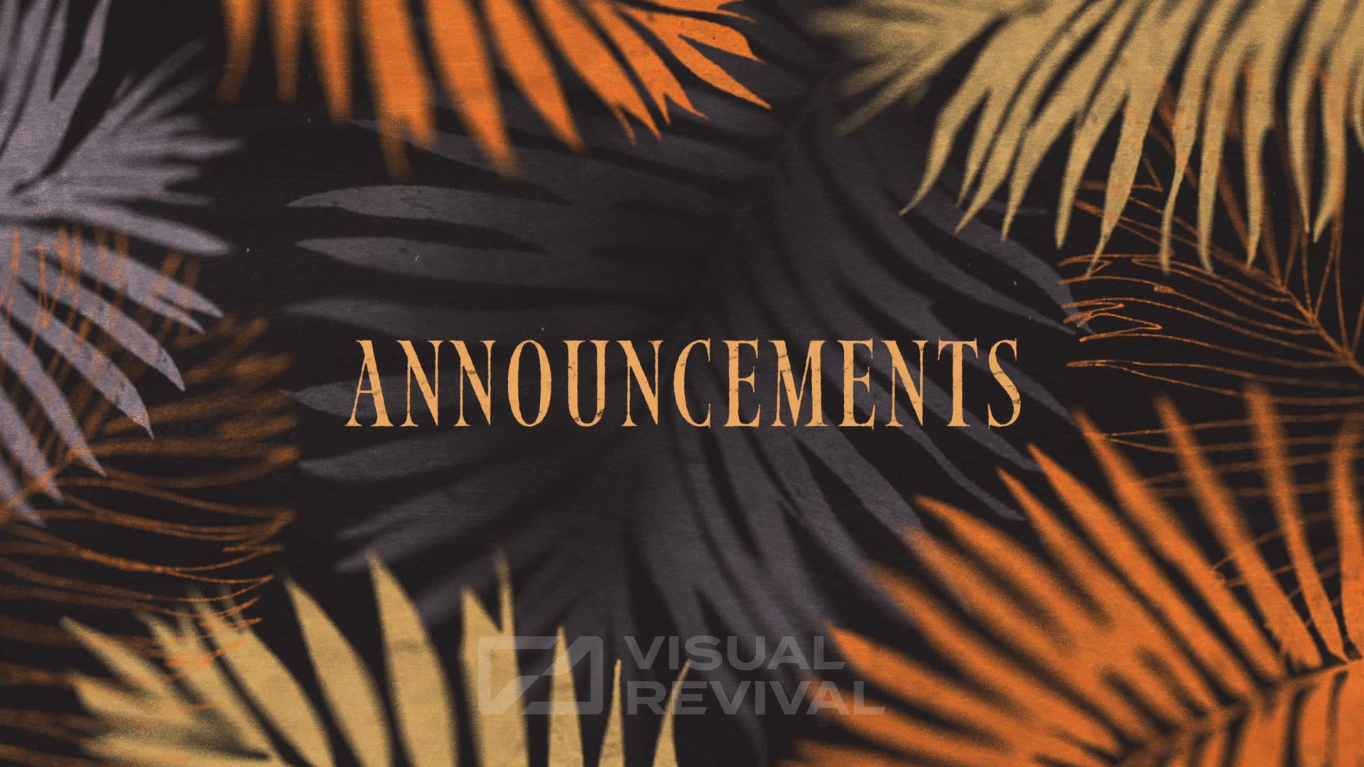 Hosanna Title Slide - Announcements | Visual Revival