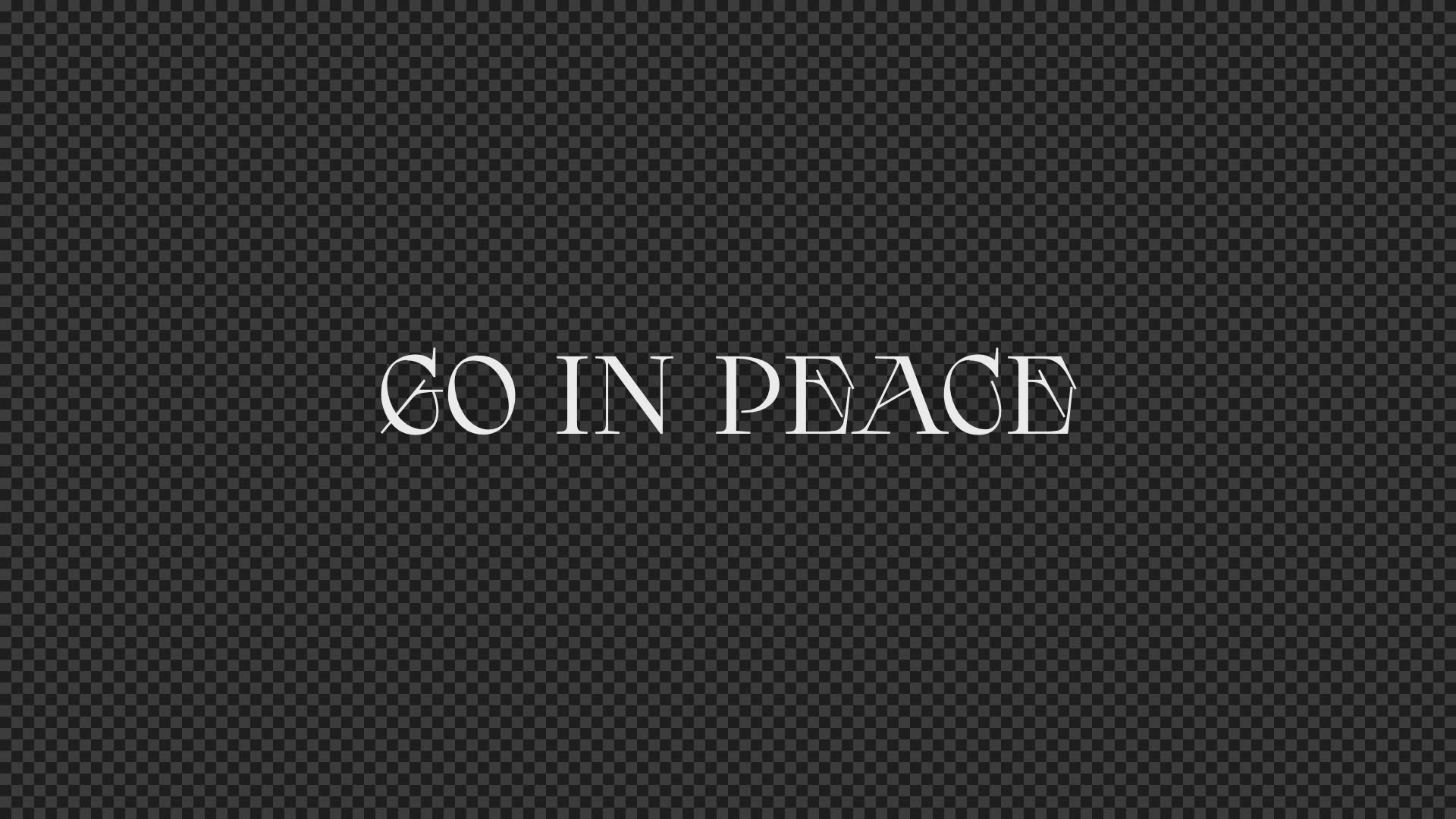 Spring Meadow Title Overlay - Go In Peace | Visual Revival