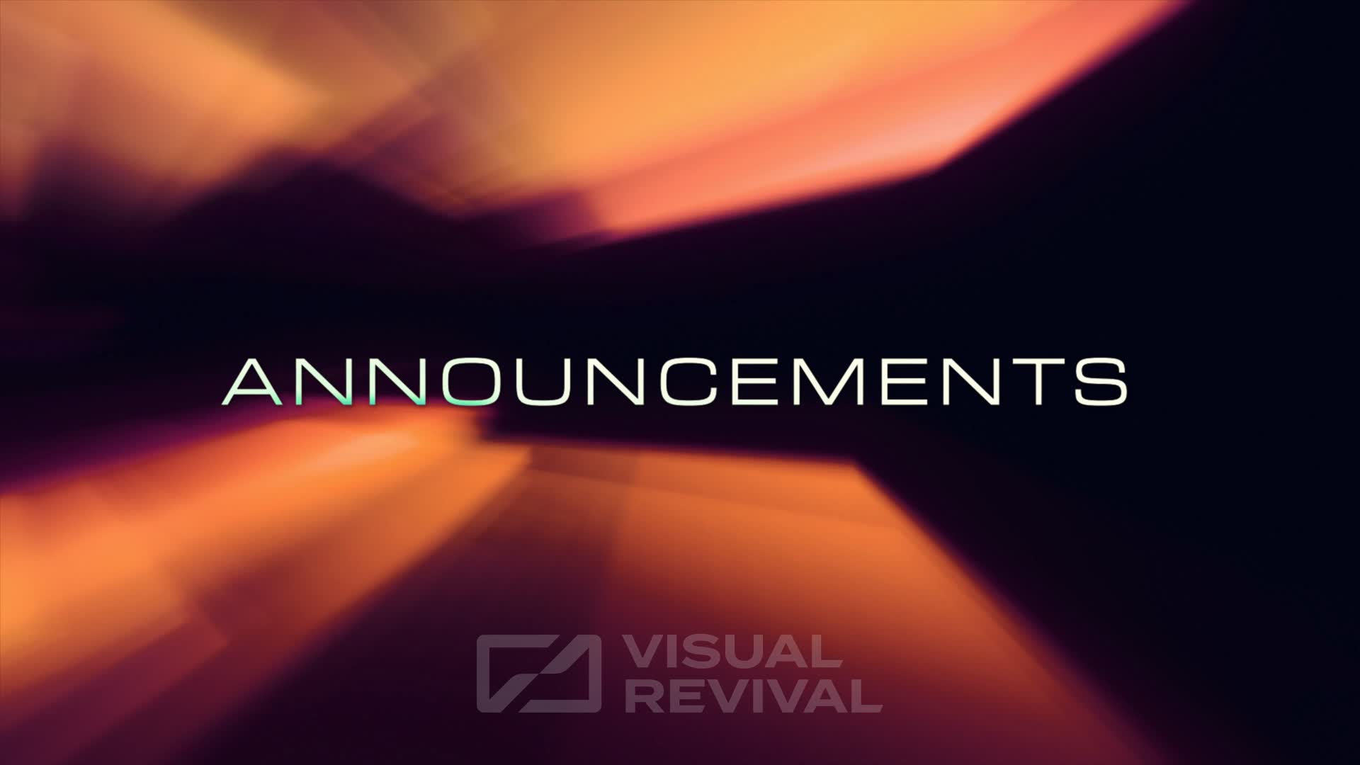 Transcendent Title Slide - Announcements | Visual Revival