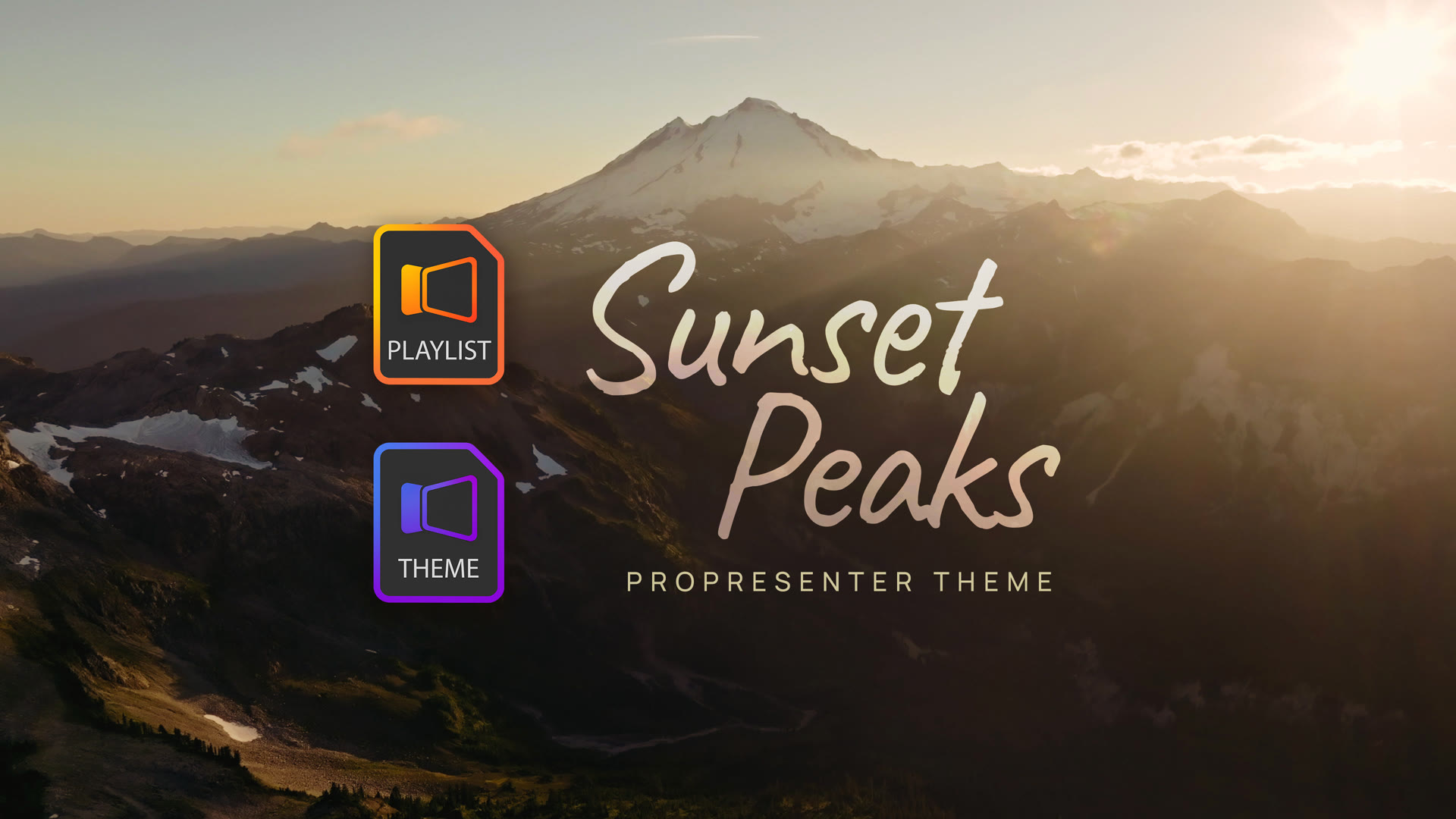 Sunset Peaks ProPresenter Theme | Visual Revival