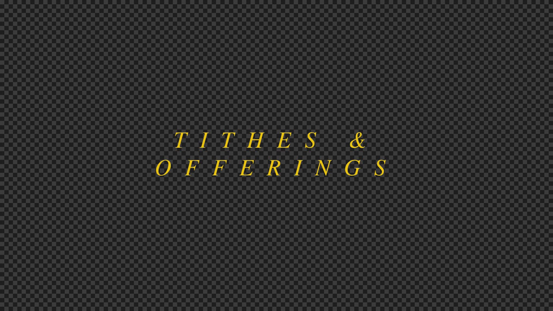Clouds Title Overlay - Tithes & Offerings | Visual Revival