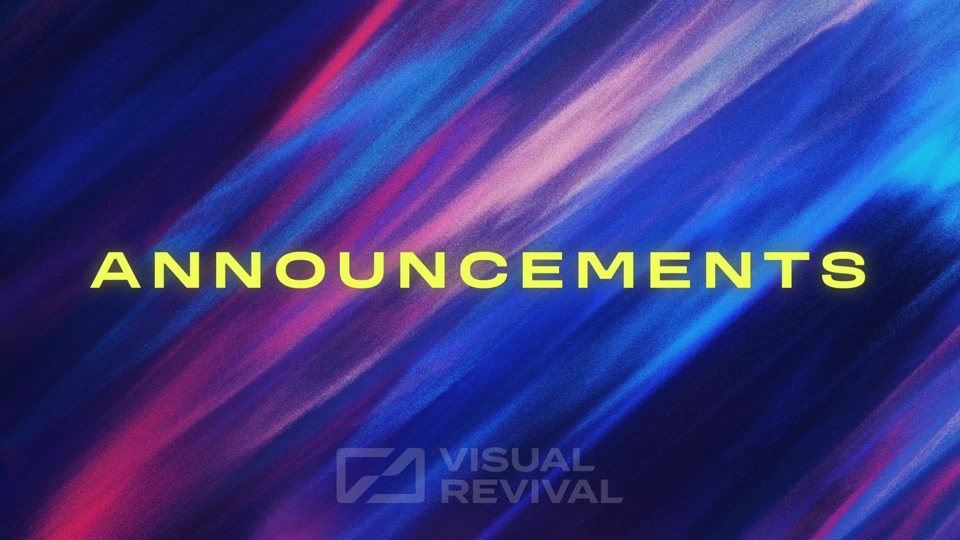 Mirage Title Slide - Announcements | Visual Revival