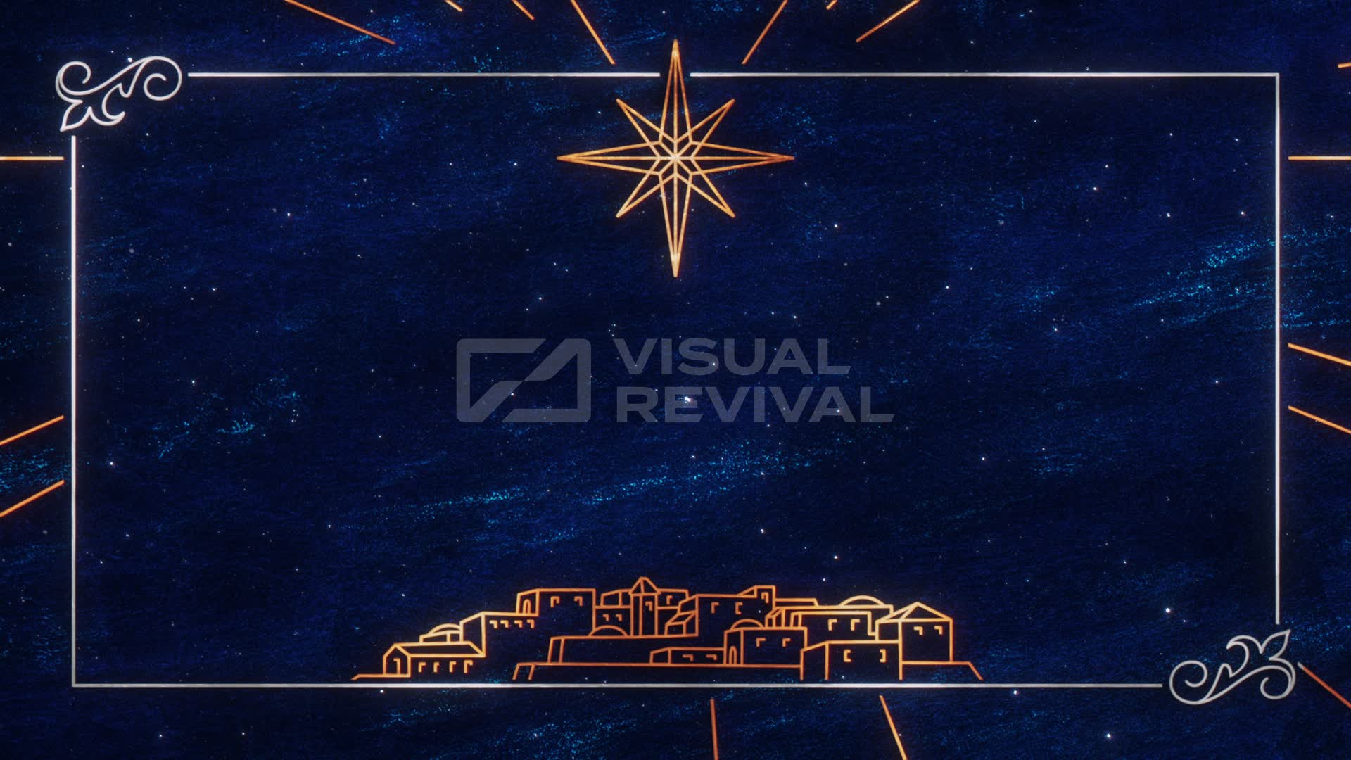 Star Of Wonder Still - Blue Bethlehem Frame | Visual Revival