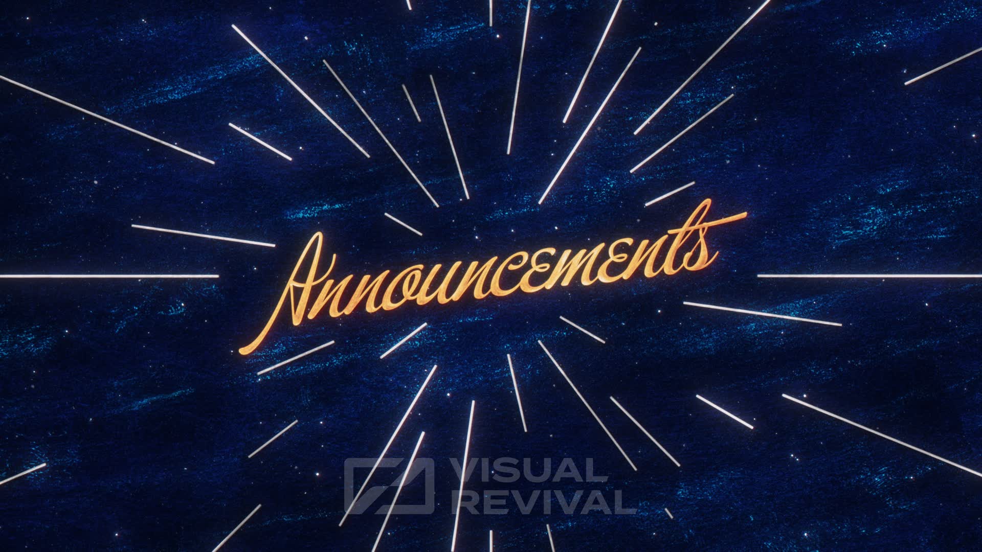 Star Of Wonder Title Slide - Announcements Blue | Visual Revival
