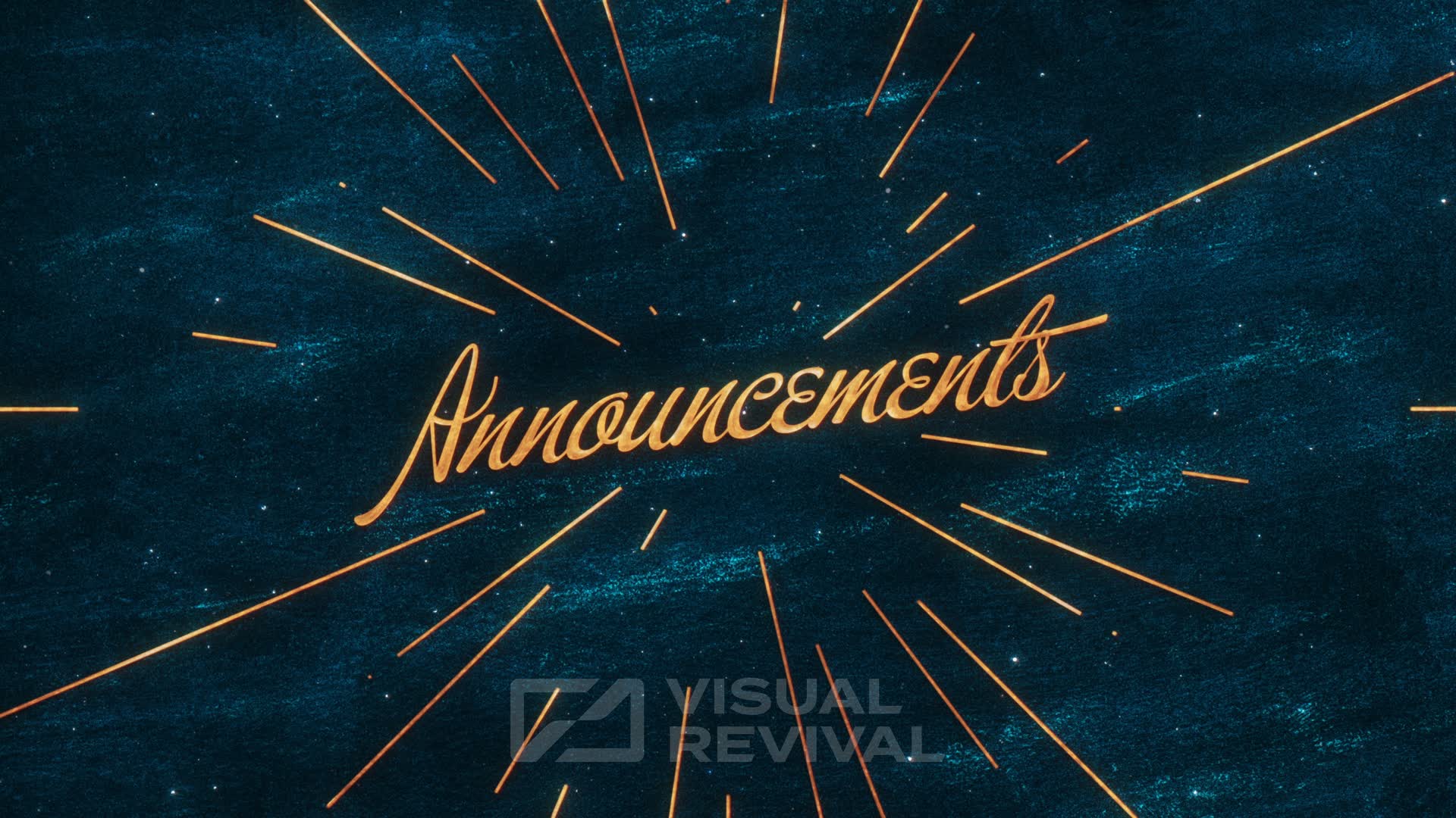 Star Of Wonder Title Slide - Announcements Teal | Visual Revival