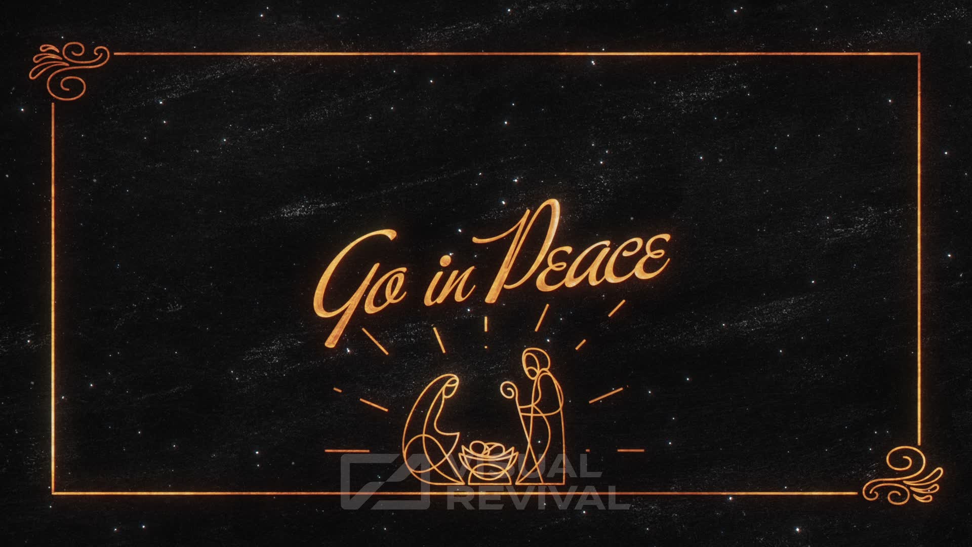 Star Of Wonder Title Slide - Go In Peace Charcoal | Visual Revival