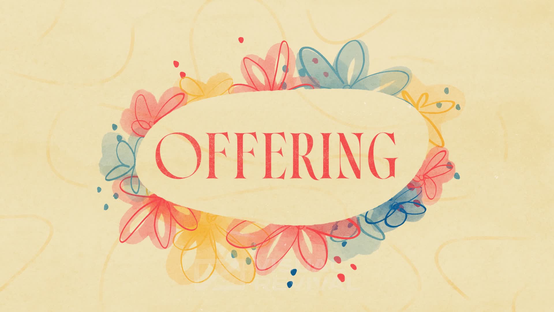 Watercolor Flowers Title Slide - Offering | Visual Revival
