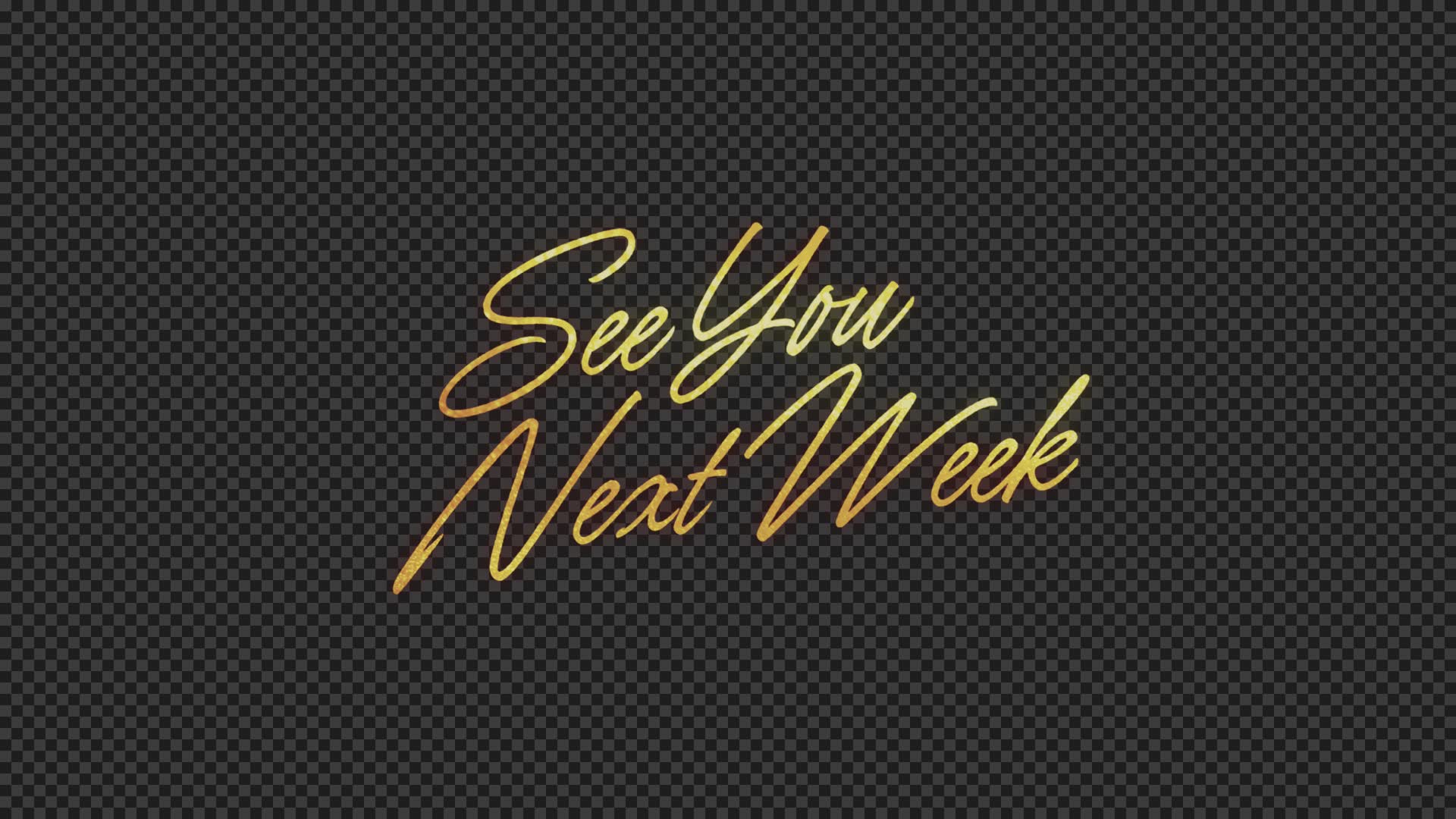 Glitter Echoes Title Overlay - See You Next Week | Visual Revival