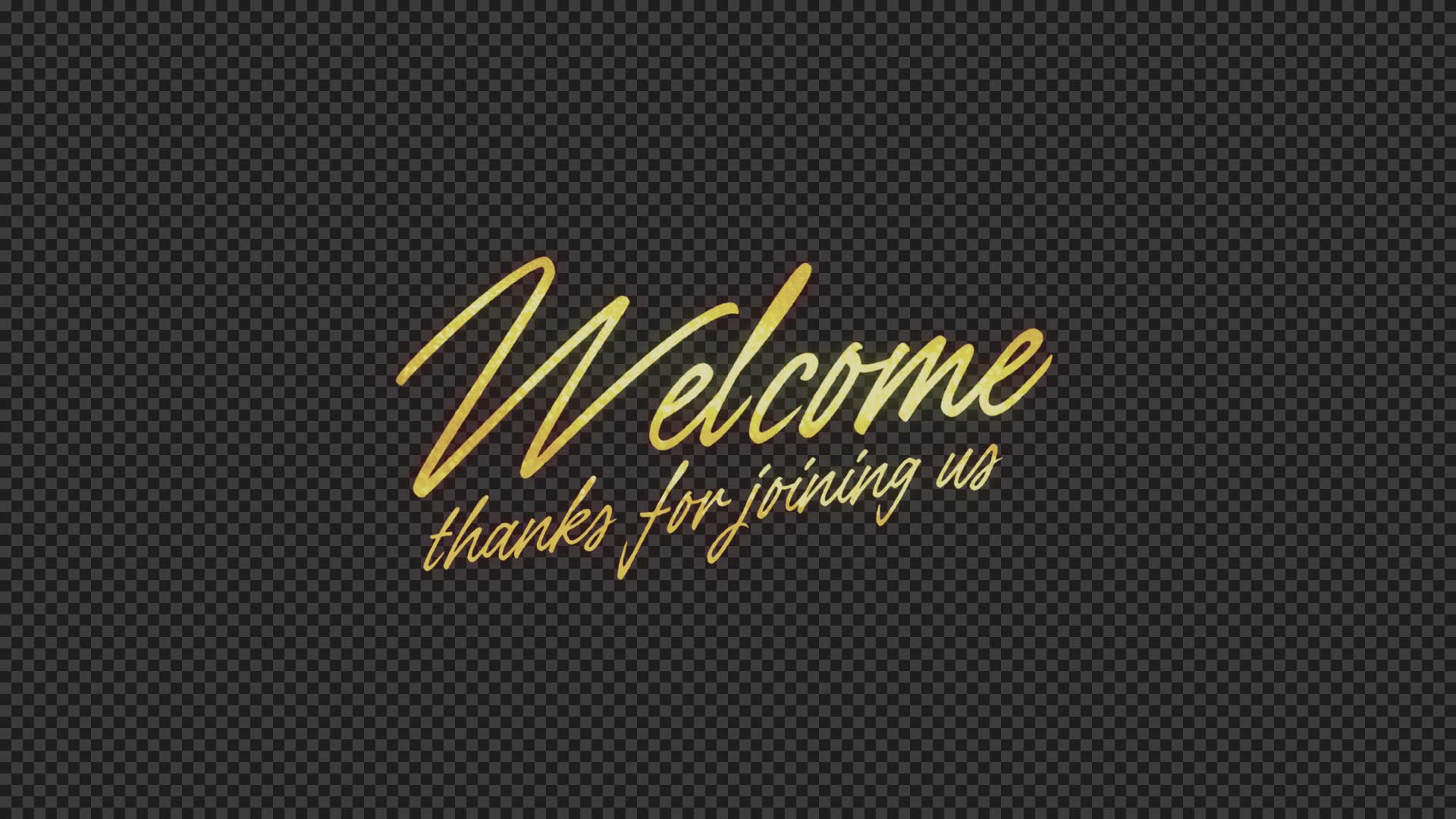 Glitter Echoes Title Overlay - Welcome Thanks For Joining Us | Visual ...