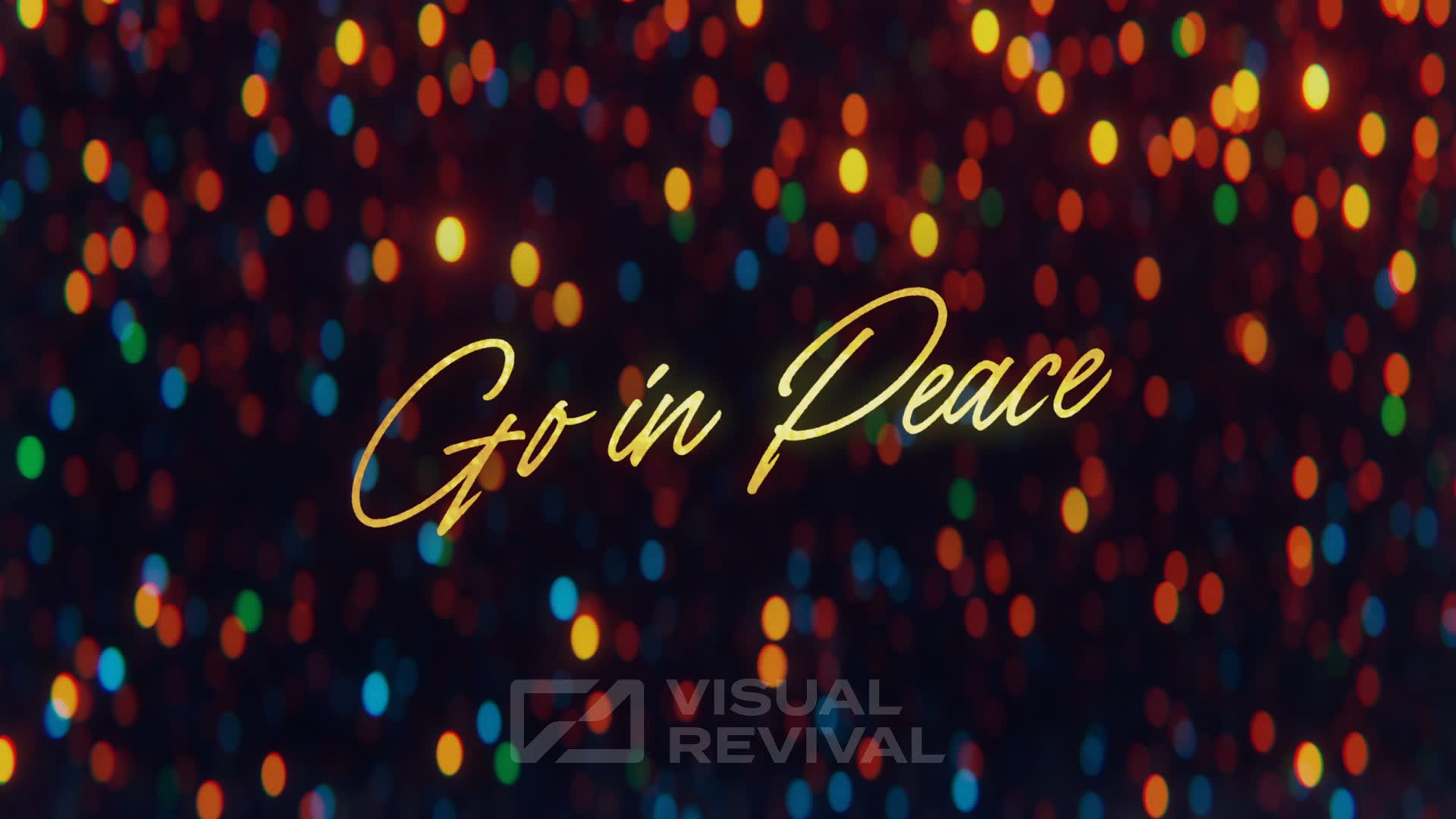 Glitter Echoes Title Slide - Go In Peace | Visual Revival