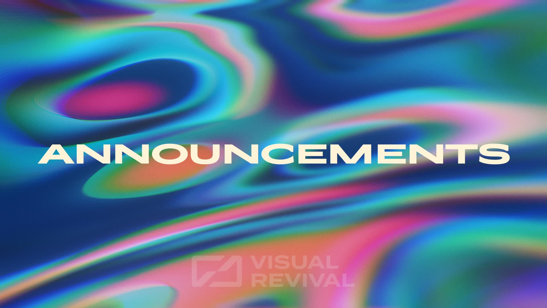 Slope Title Slide - Announcements | Visual Revival